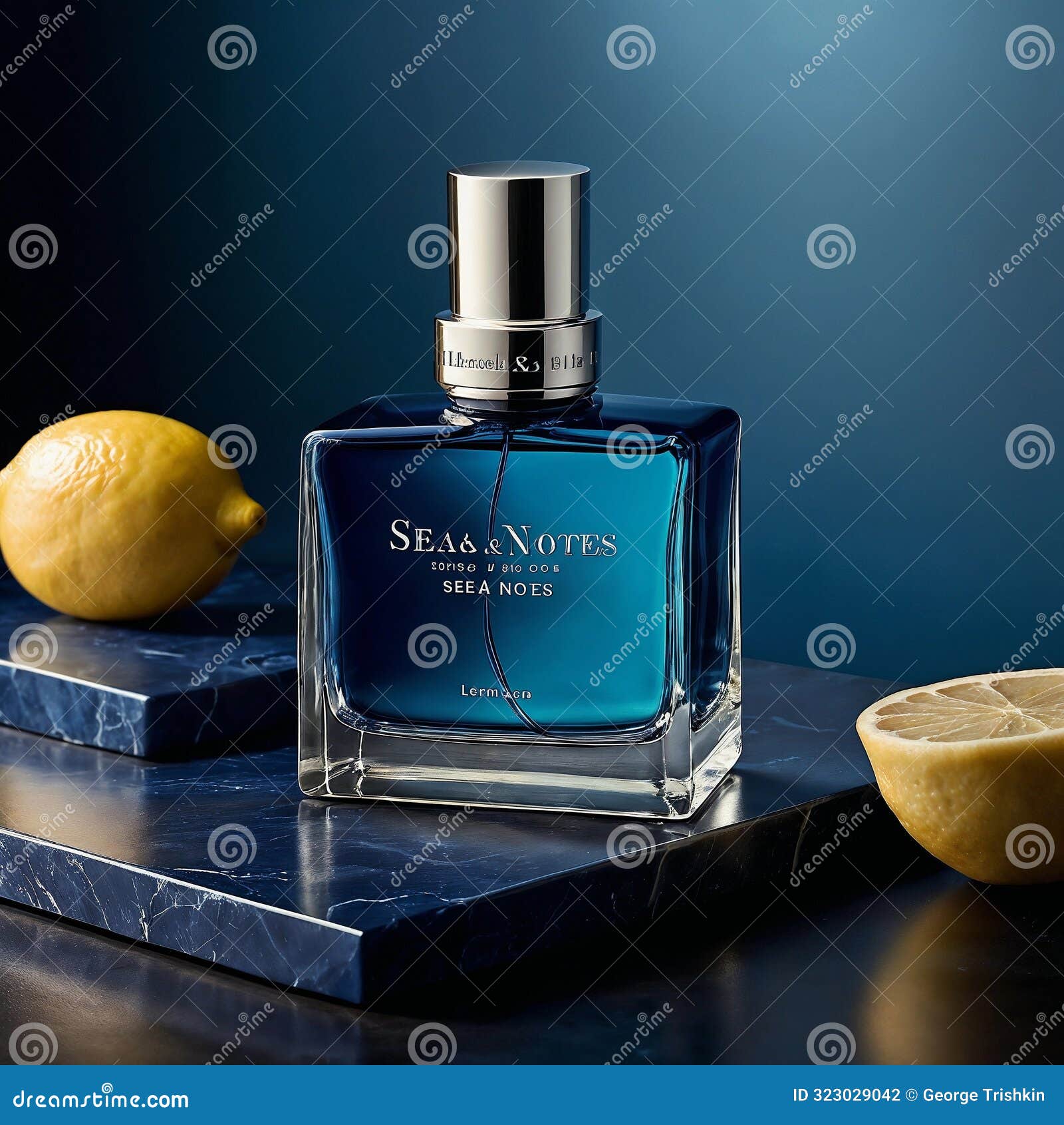 Luxury Perfumes. Blue Label. Design Number 2 Stock Illustration ...