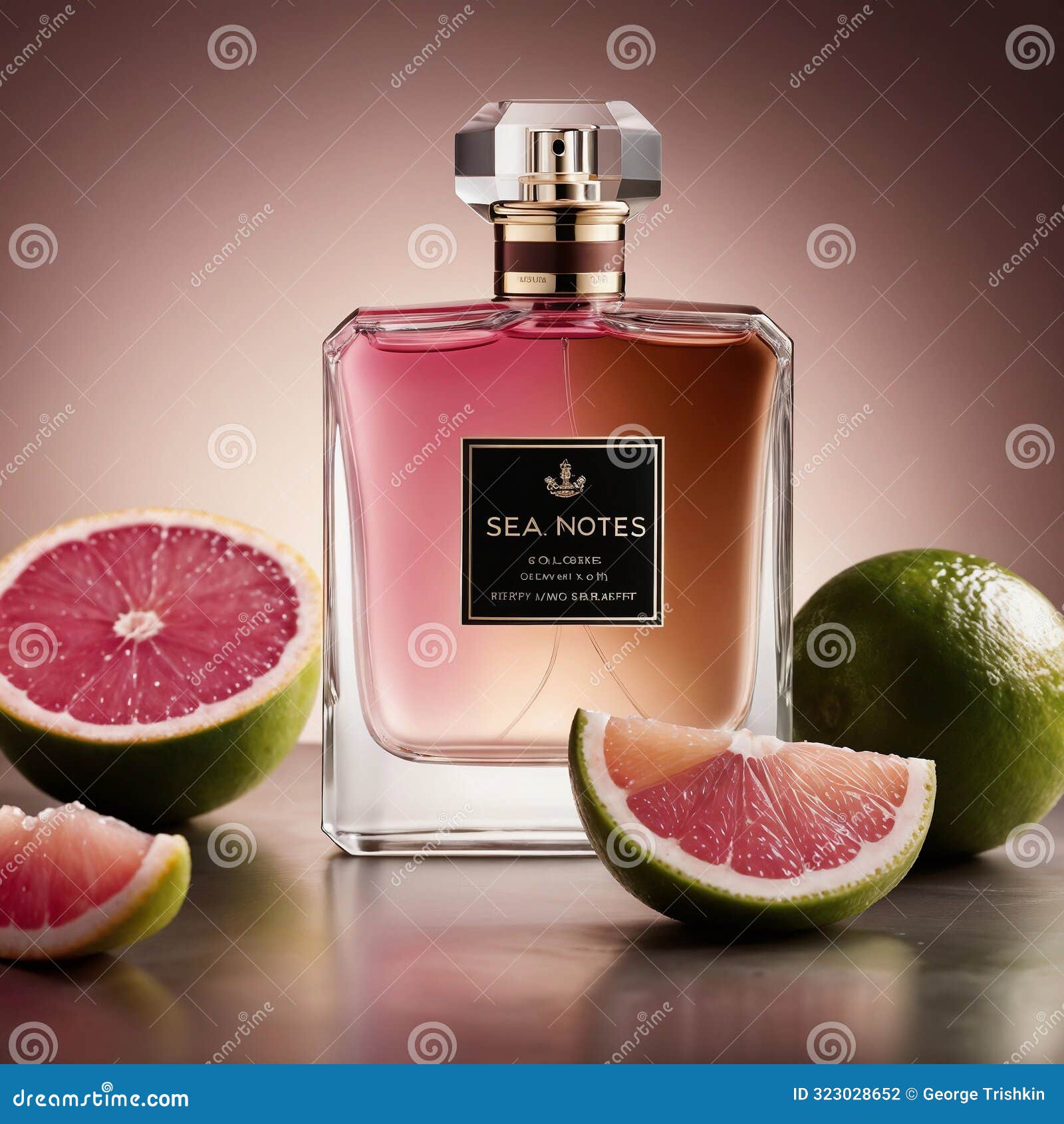 Luxury Perfumes. Pink Label. Design No. 6 Stock Illustration ...