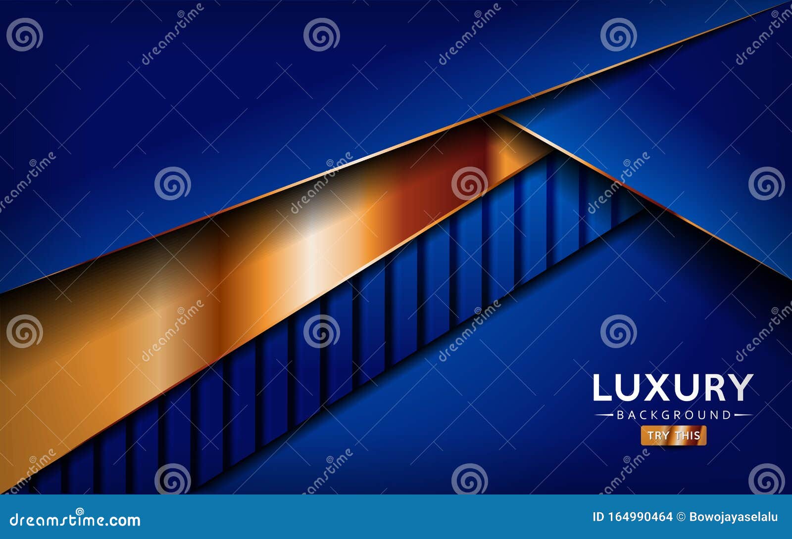 Luxurious Premium Blue Abstract Background with Golden Lines. Overlap ...