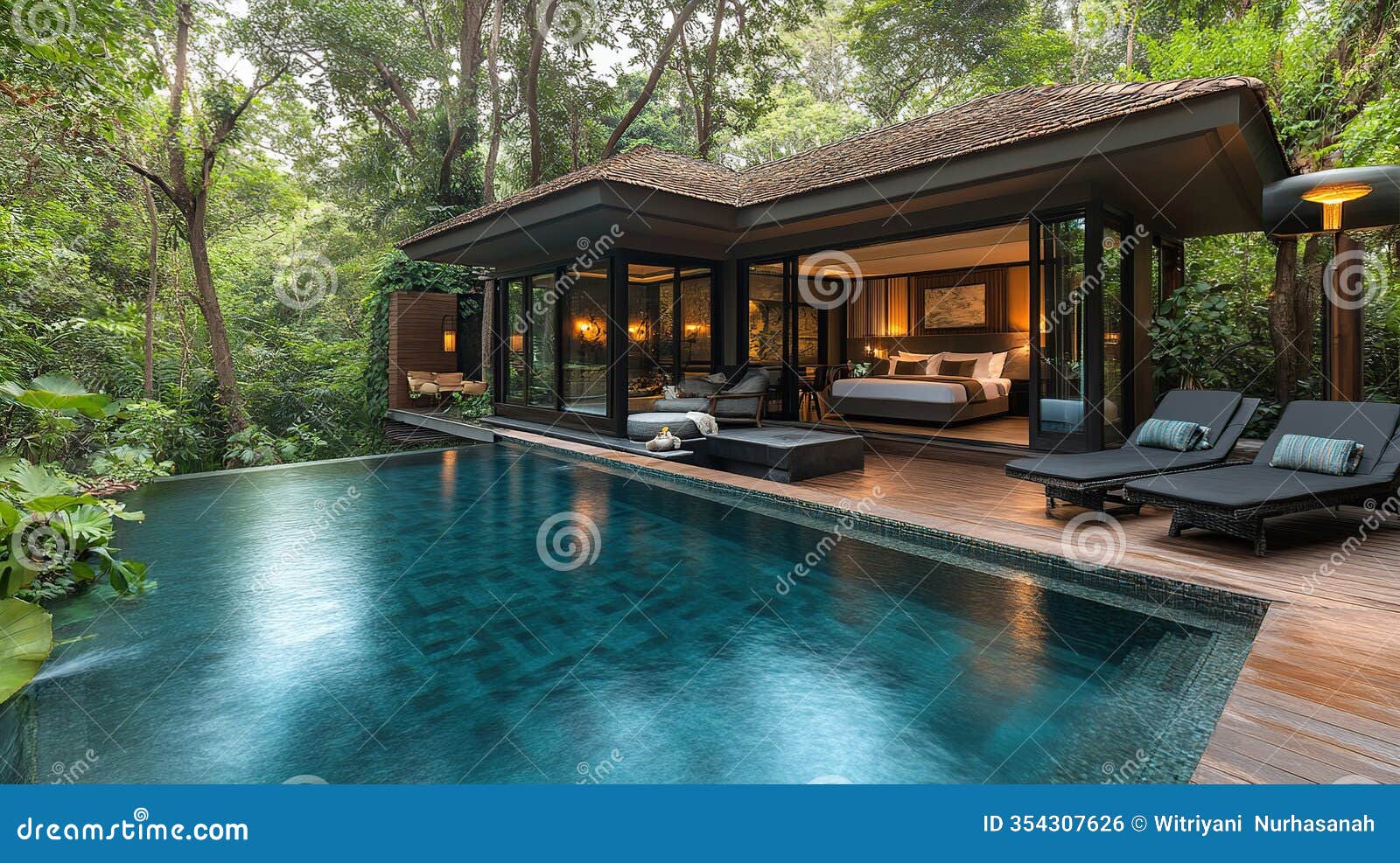 Luxurious Private Villa with Infinity Pool Nestled in Lush Tropical ...