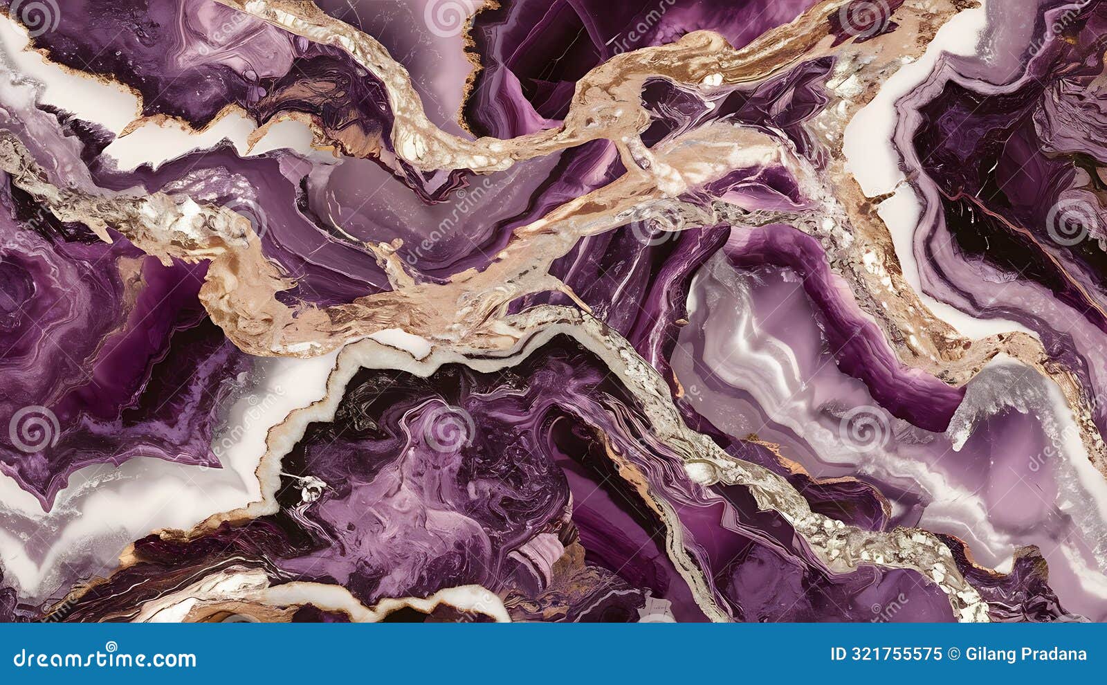 Luxurious Purple Marble Texture with Gold Veins Design Stock ...
