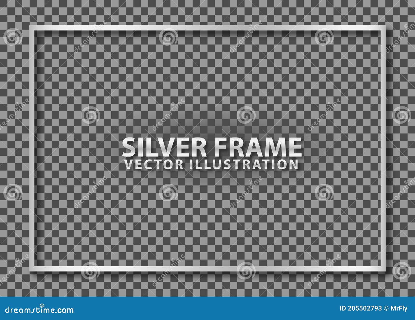 Luxurious Realistic Silver Frame, Editable Vector Illustration Stock ...