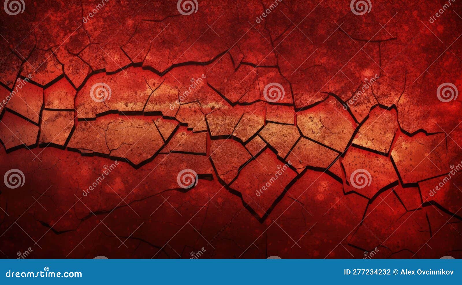 Luxurious Red Cracked Wall Texture for Technology Background. Stock ...