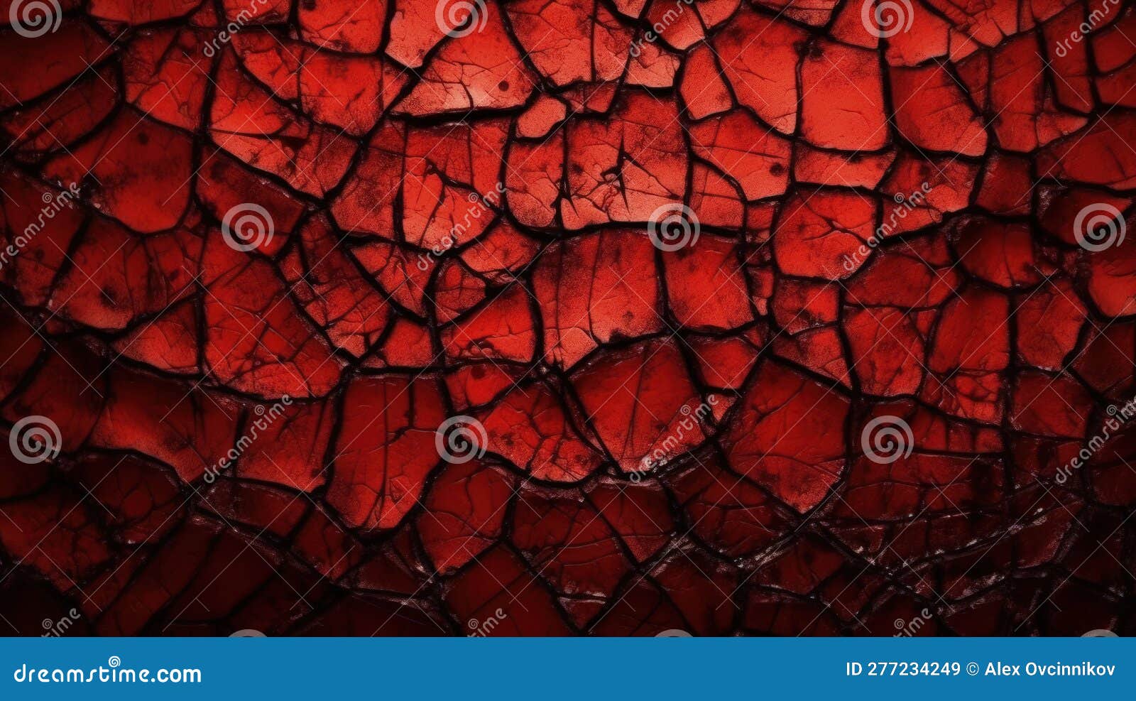 Luxurious Red Cracked Wall Texture for Technology Background. Stock ...