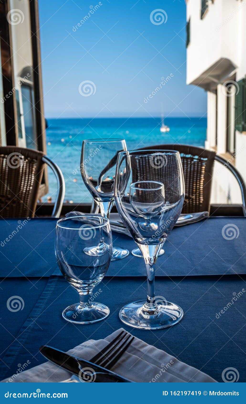 Luxurious Restaurant with Ocean View Stock Image - Image of beach ...