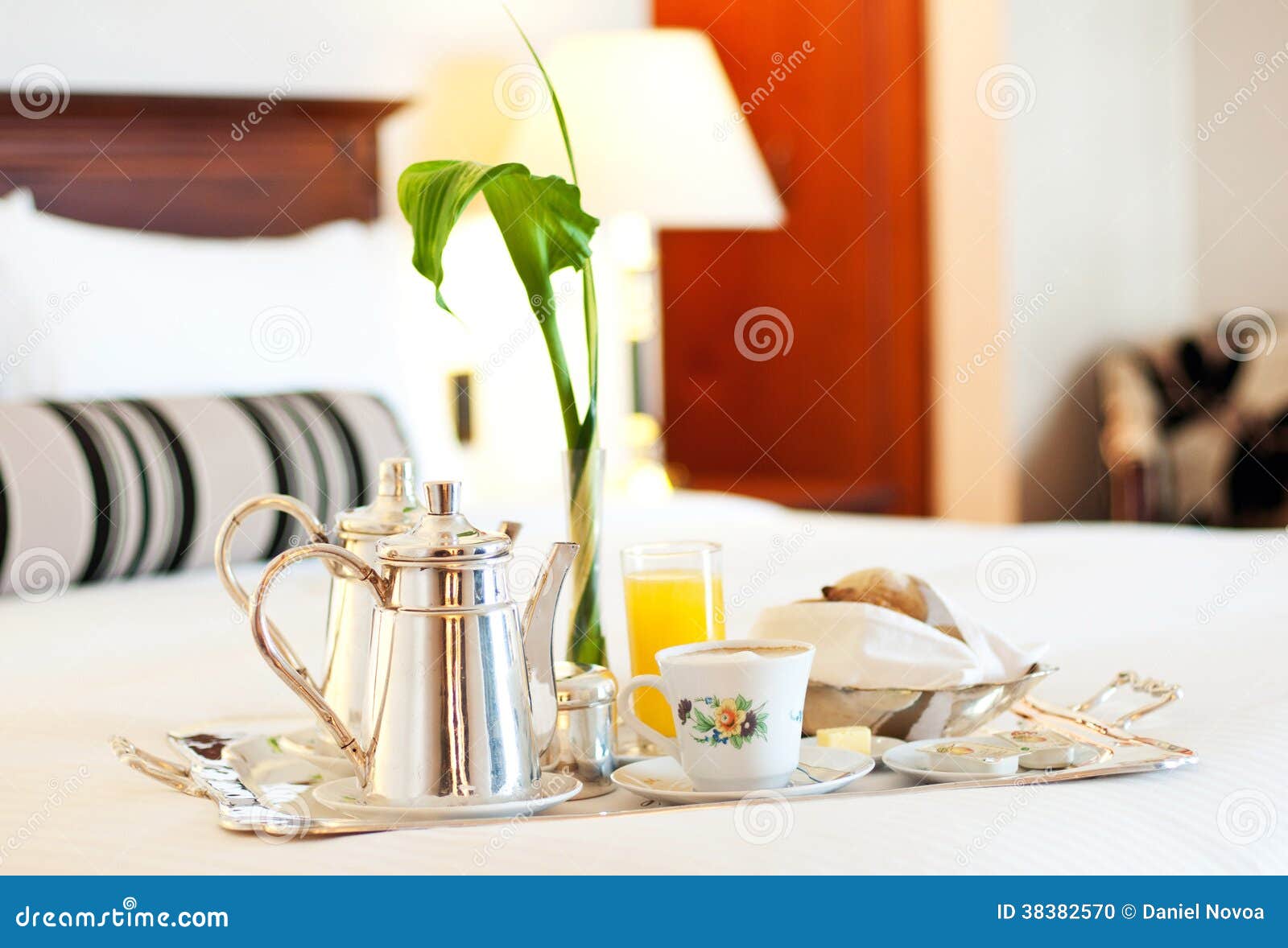 Luxurious room service stock photo. Image of linens, glass - 38382570