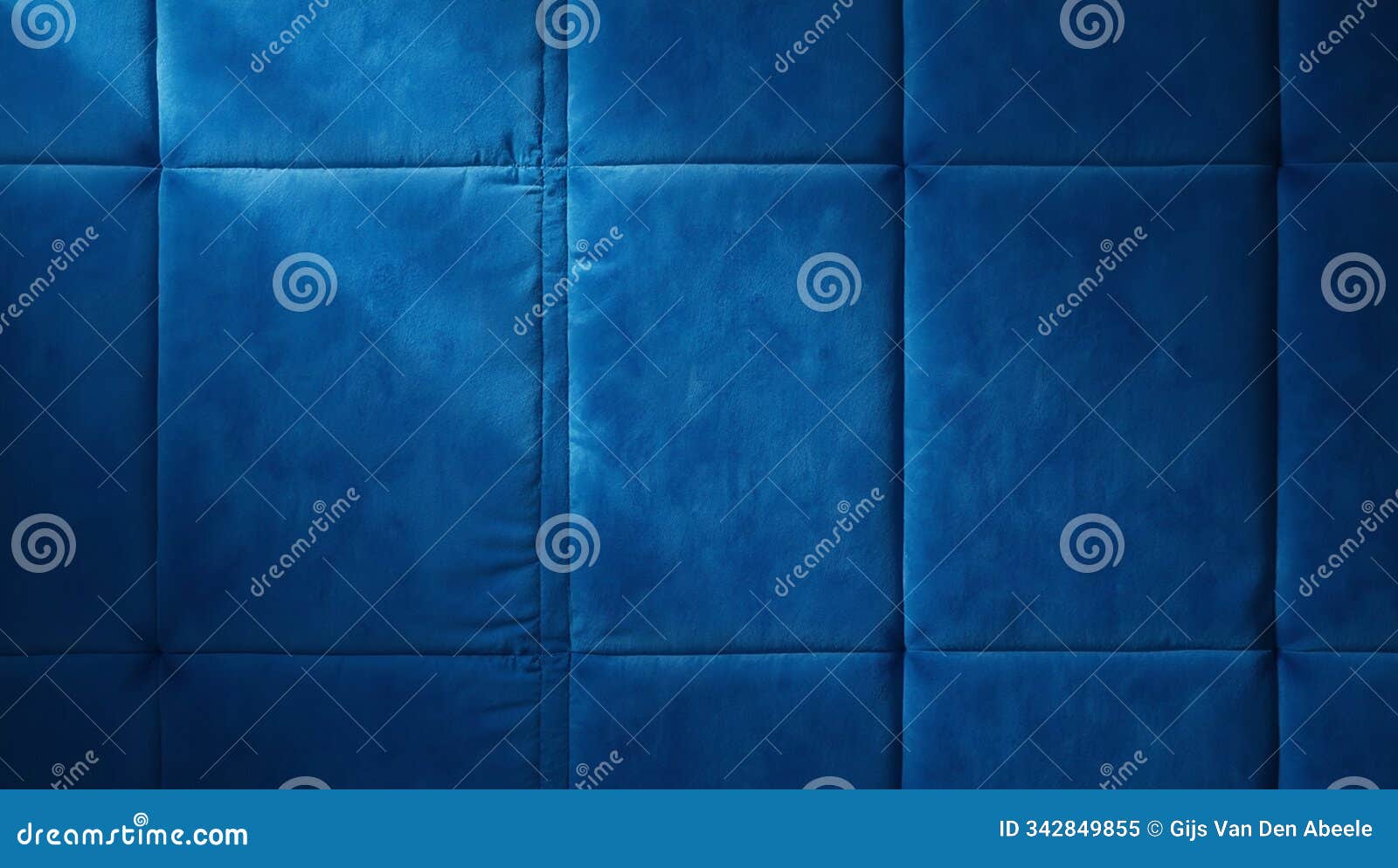 Luxurious Royal Blue Velvet Wall with Quilted Pattern and Soft Texture ...