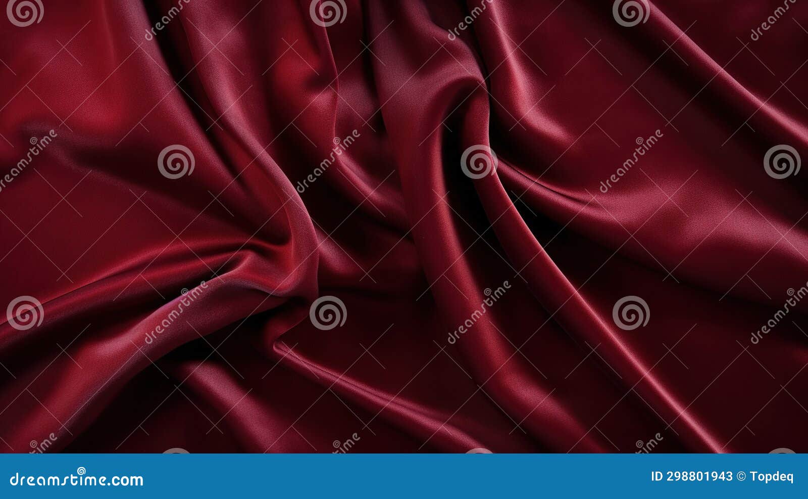 Luxurious Ruby Red Satin or Velvet Fabric with Smooth Waves Premium ...