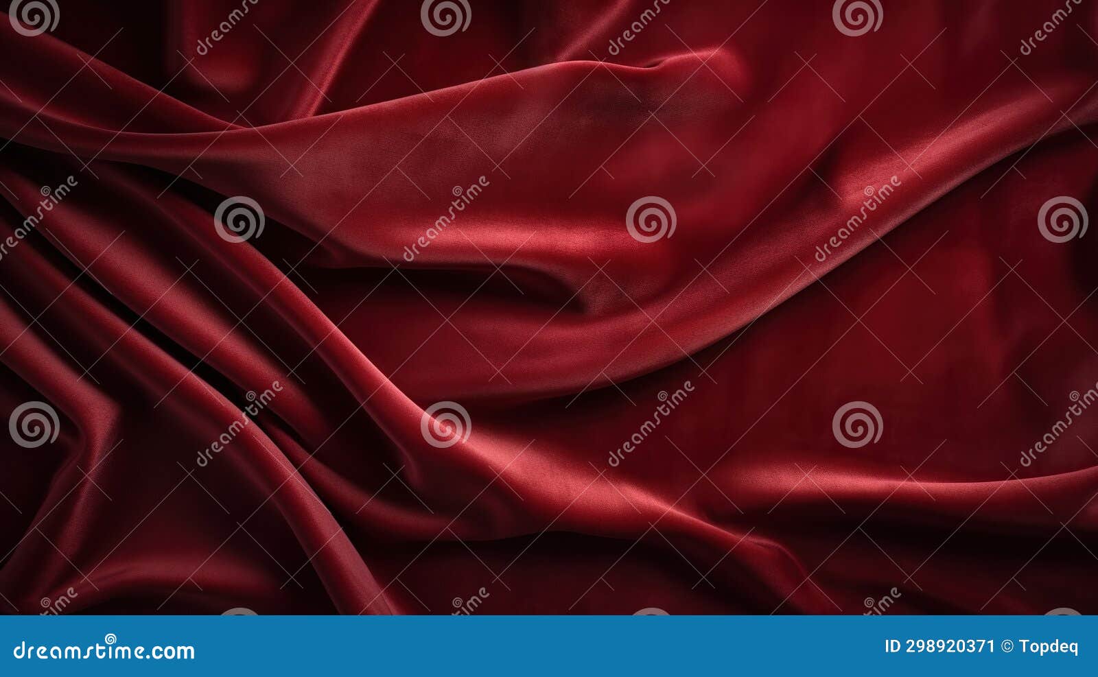 Luxurious Ruby Red Satin or Velvet Fabric with Smooth Waves Premium ...