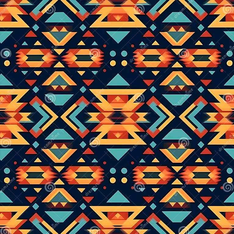 Luxurious Seamless Aztec Patterns for a Regal Touch Stock Illustration ...