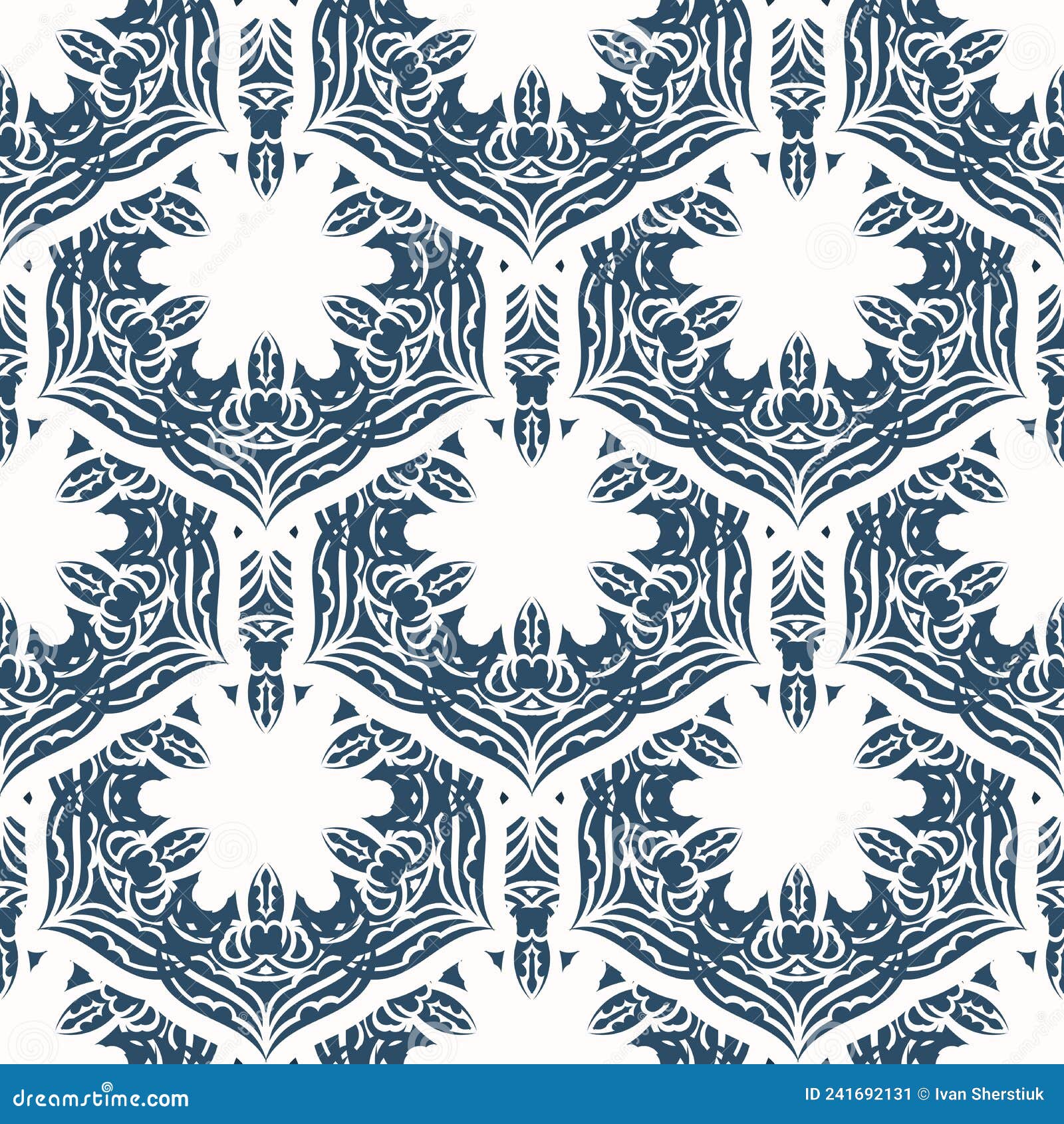 Luxurious Seamless Pattern with Retro Patterns. Background with White ...