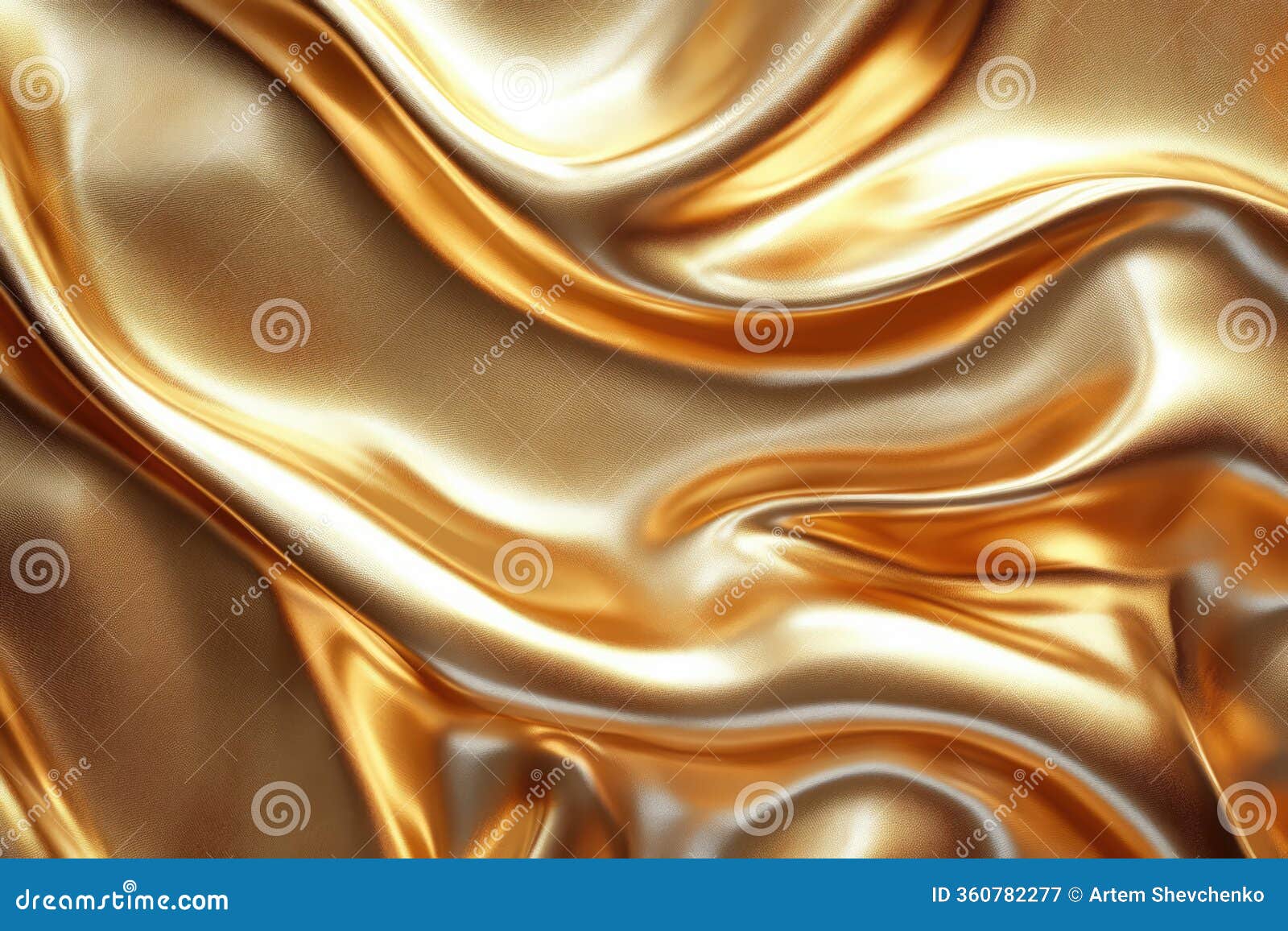 Shiny Gold Fabric with Smooth, Flowing, and Reflective Texture Details ...