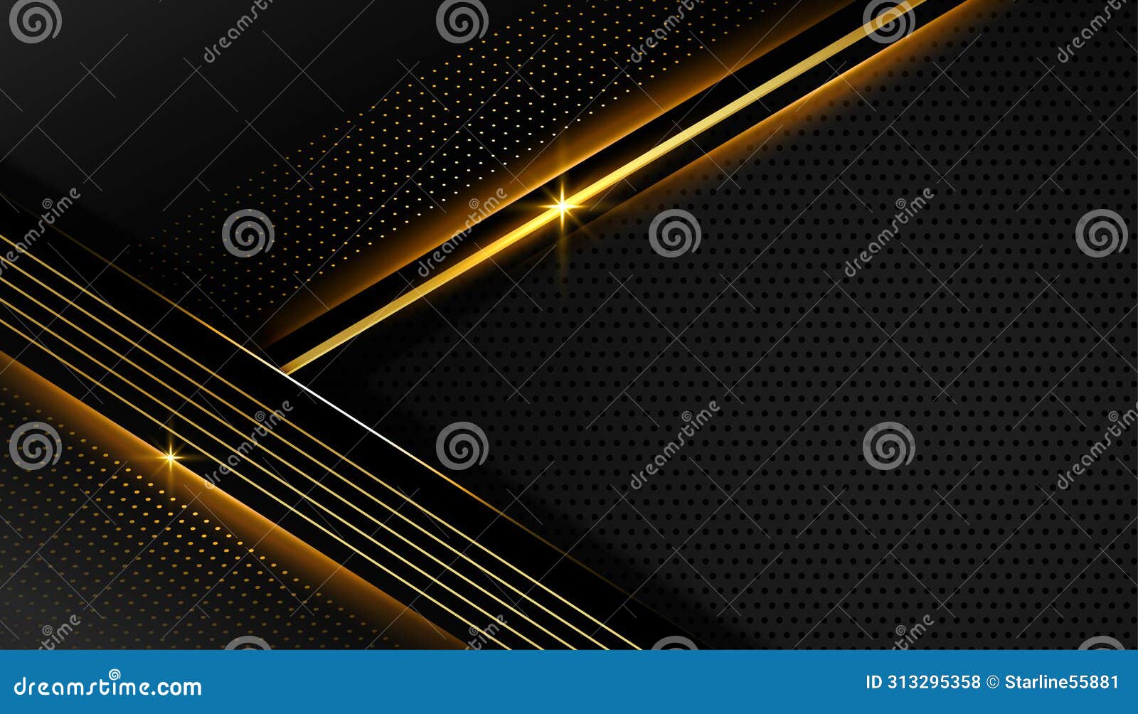 Luxurious and Shiny Golden Lines Black Wallpaper Design Stock Vector ...