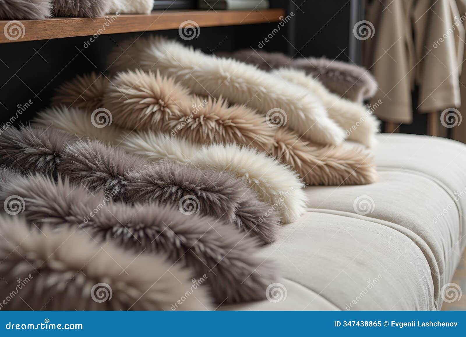 Luxurious Soft Fur Texture Display for Cozy Interior Design Inspiration ...