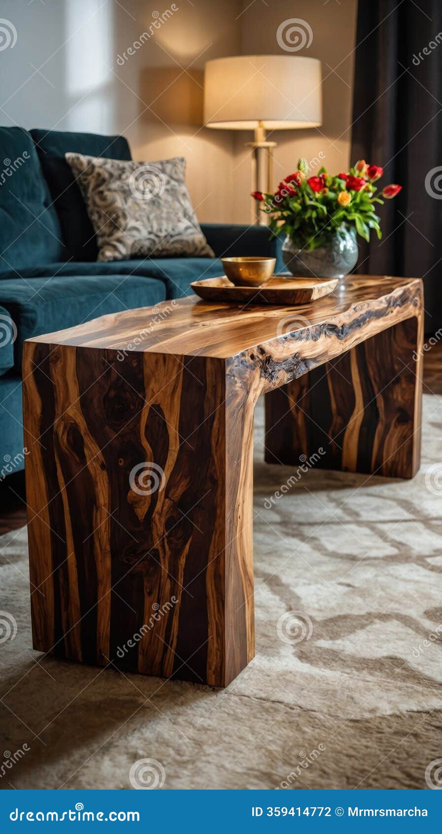 Luxurious Solid Wood Table in Interior Design: Warm Tones, Textured ...