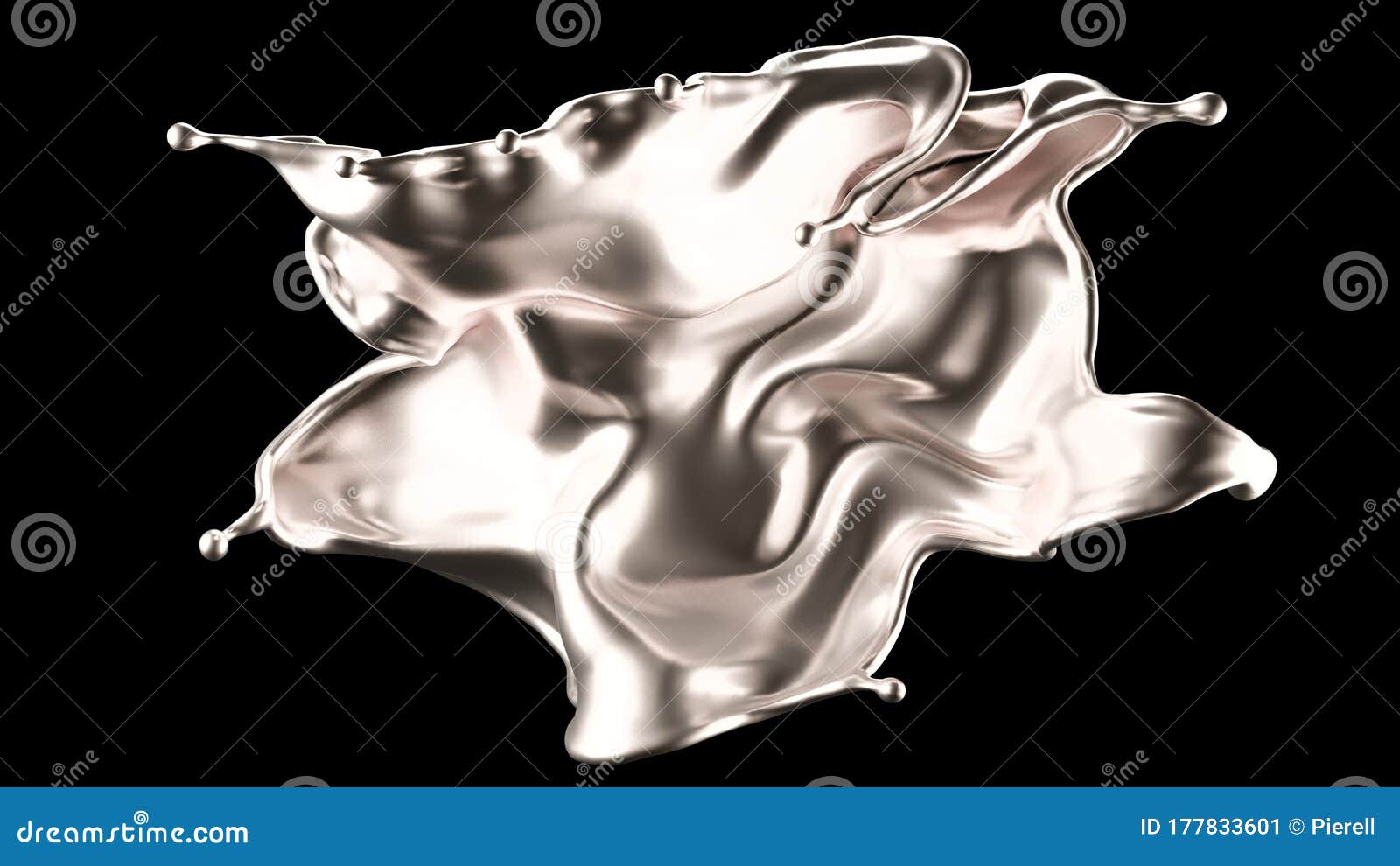 Luxurious Splash Of Silver 3d Illustration 3d Rendering Stock Illustration Illustration Of