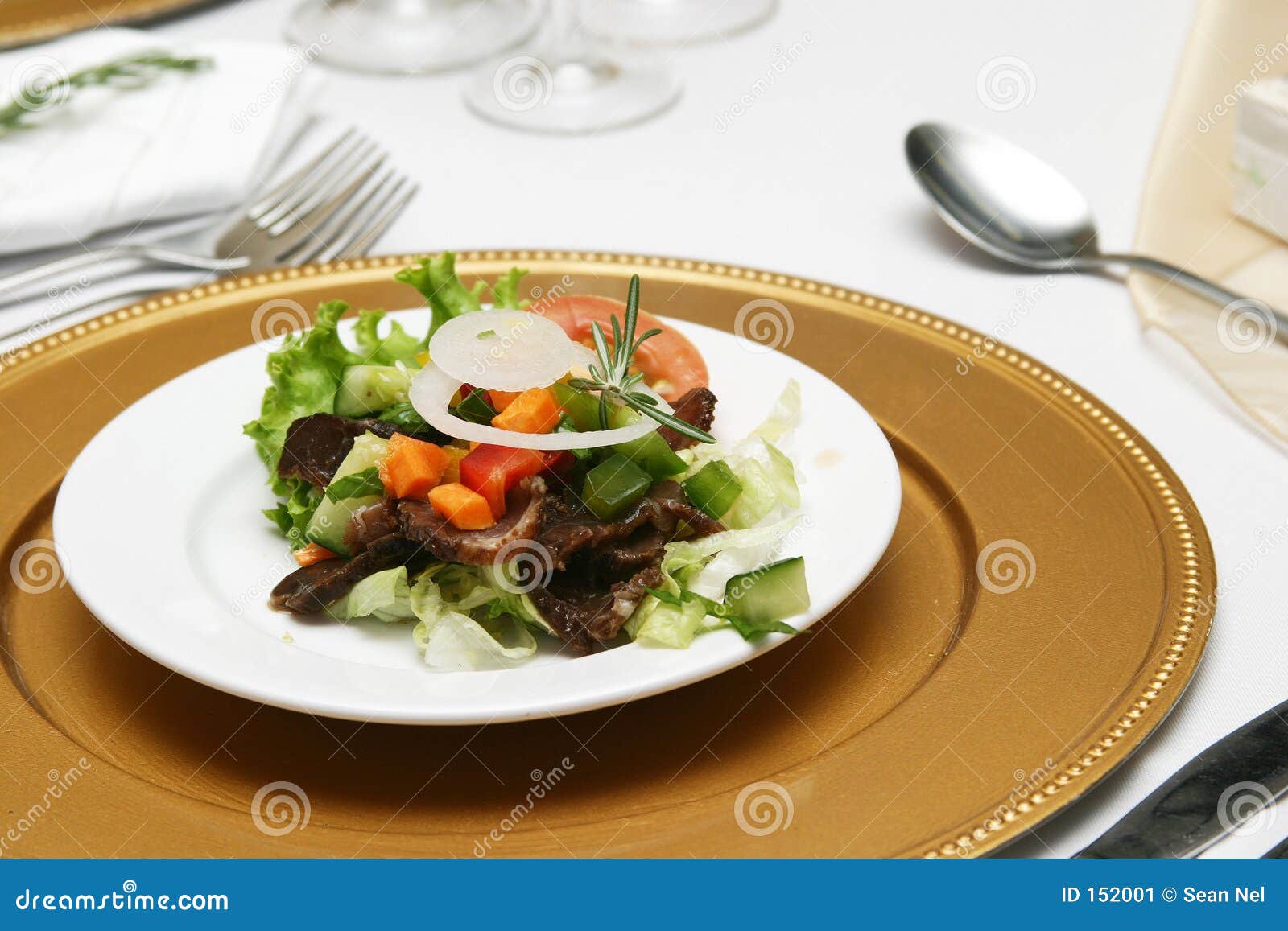 Luxurious starter stock image. Image of plates, silverware - 152001
