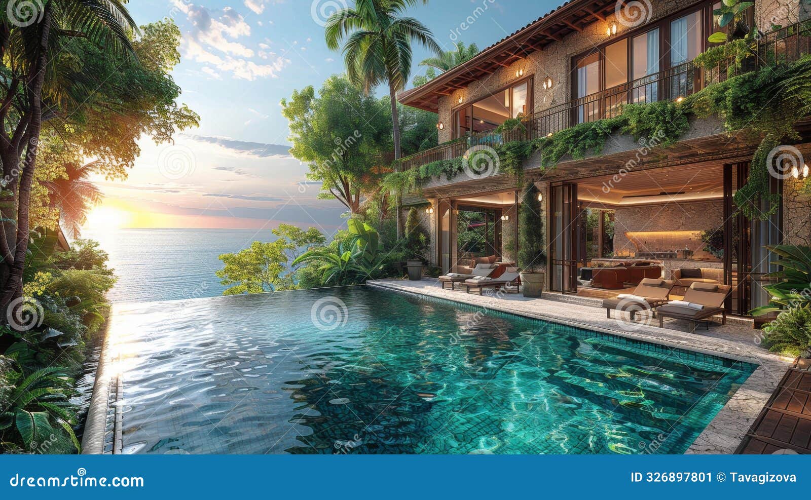 Luxurious Tropical Villa With Infinity Pool Overlooking Ocean ...