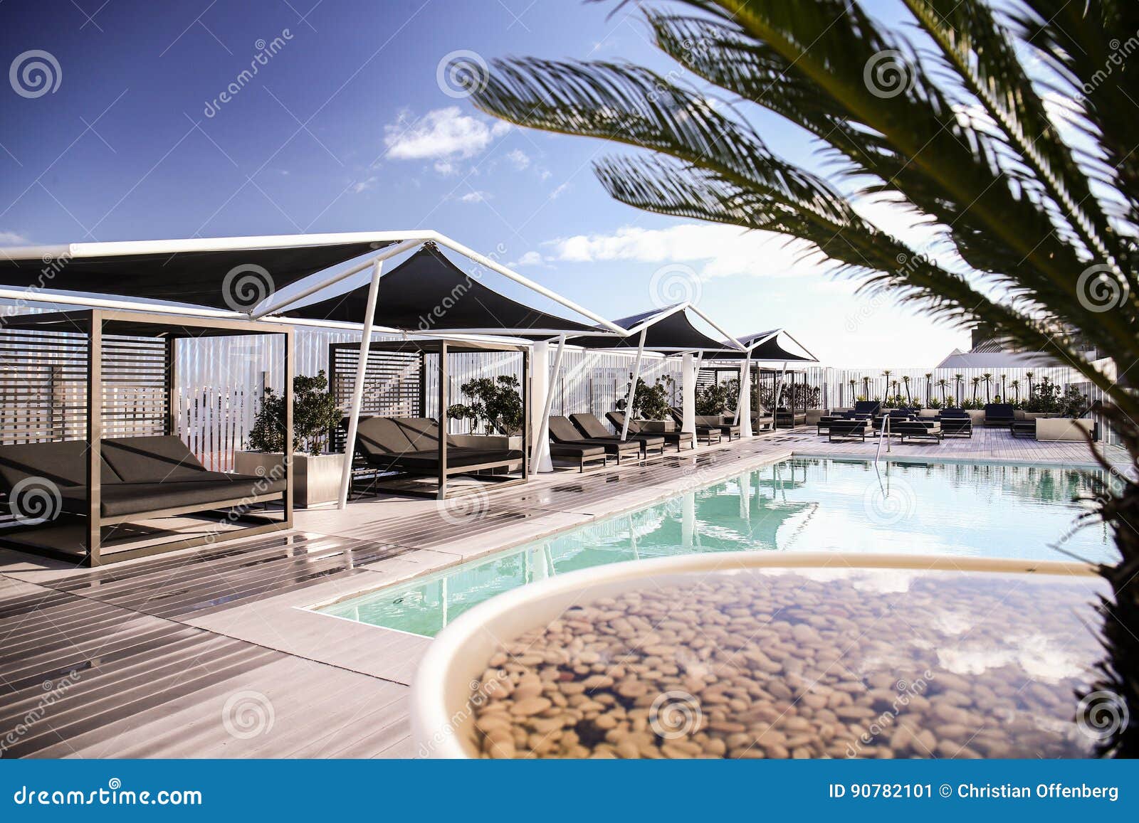 Luxurious Turquoise Swimming Pool Stock Image - Image of tropical, pool ...