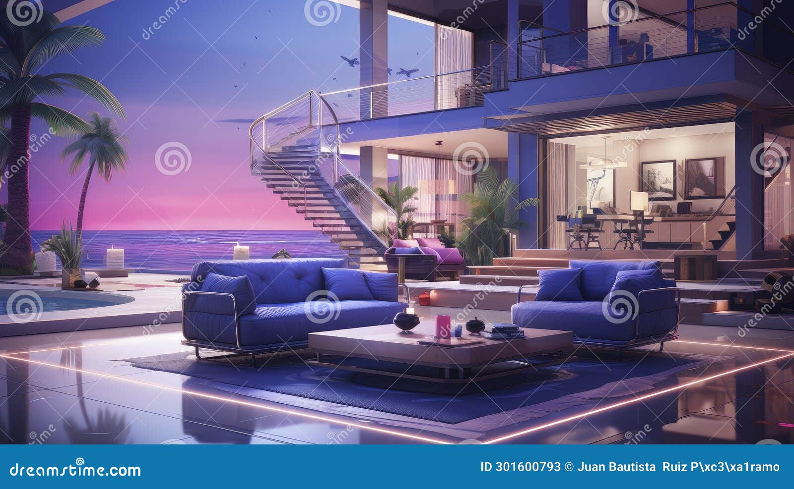 Luxurious Twilight Retreat: Serene Poolside Ambiance in a Modern Villa ... Luxurious Twilight Retreat: Serene Poolside Ambiance in a Modern Villa ...