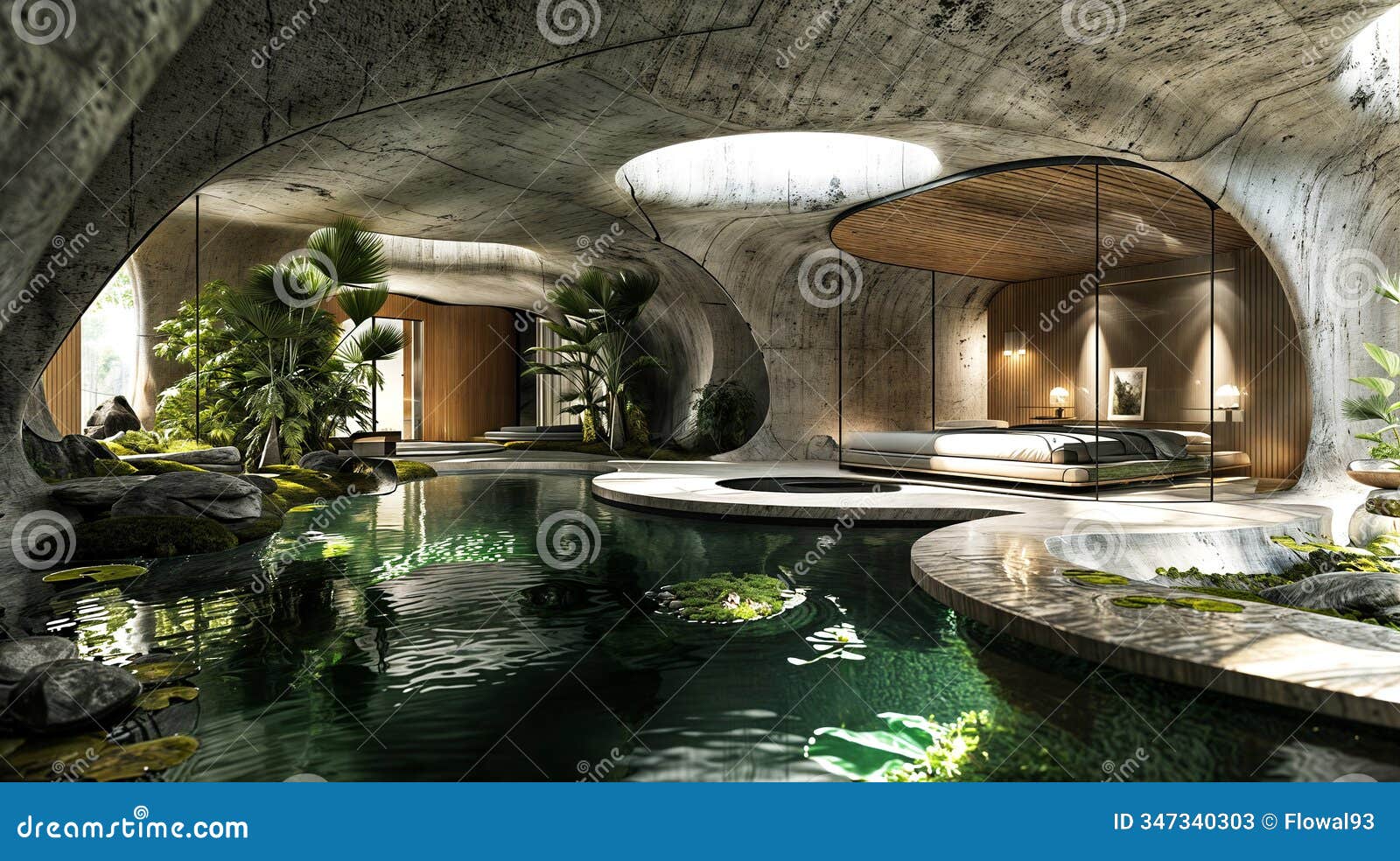 Luxury Underground Bunker Interior With Radiation Vault Door Modern ...