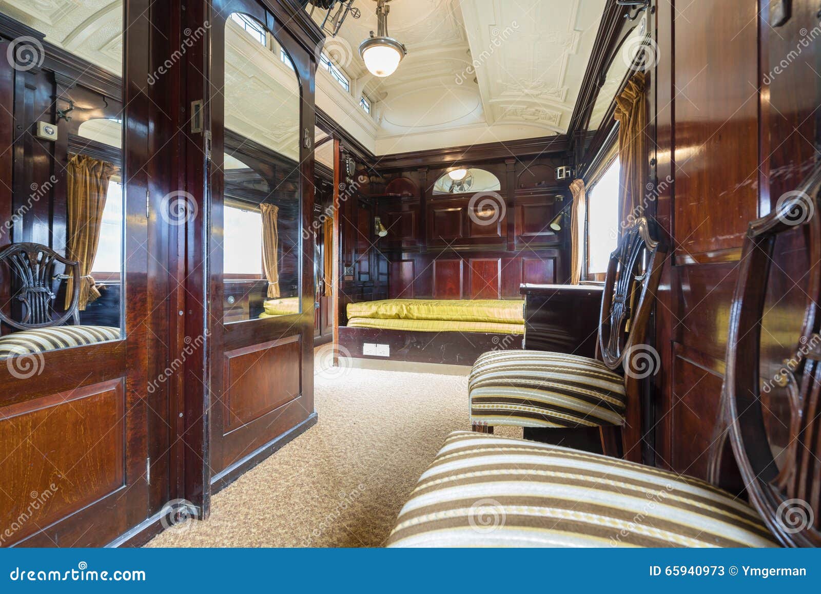 Luxurious Vintage Train Carriage Stock Image - Image of luxury ...