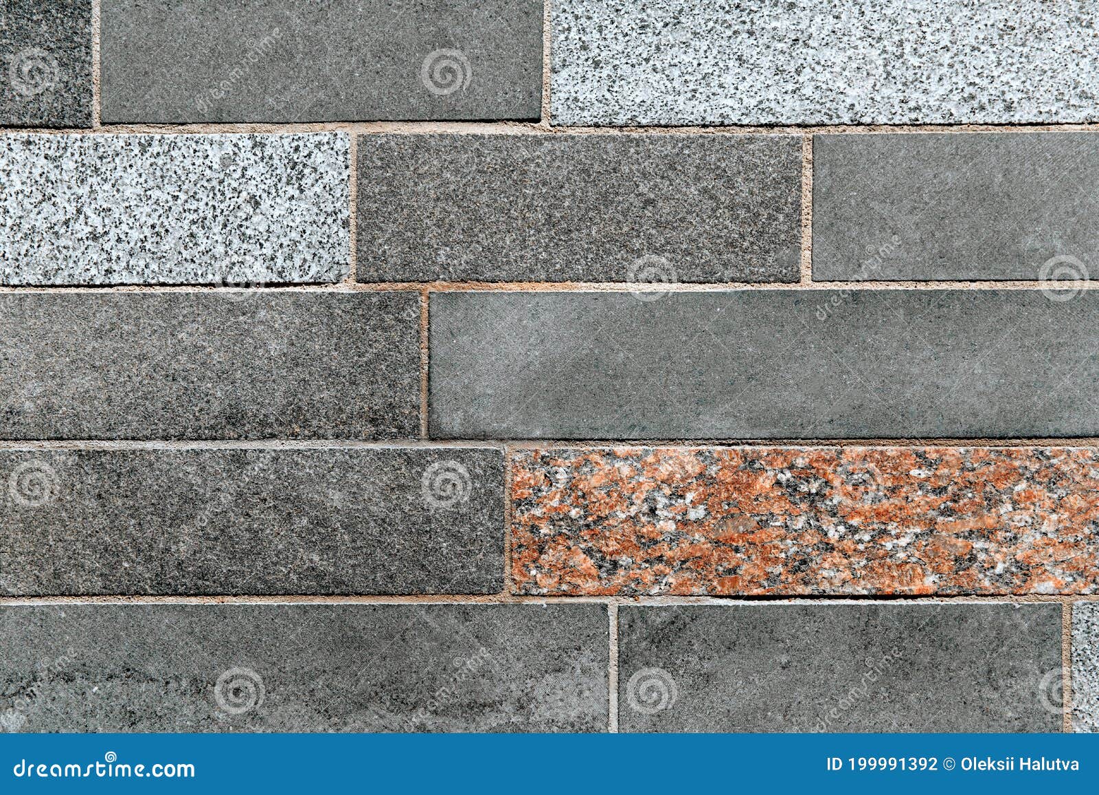 Luxurious Wall Cladding with Granite Tiles. Background Stock Photo ...