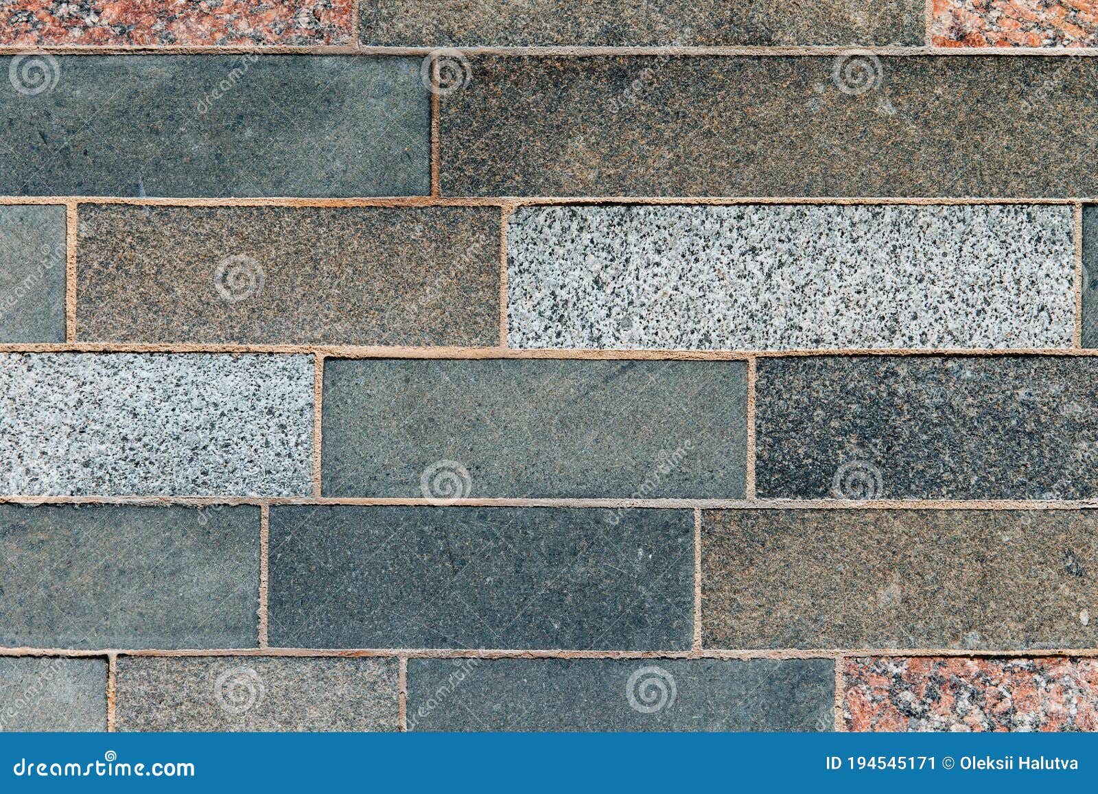 Luxurious Wall Cladding with Granite Tiles. Background Stock Image ...