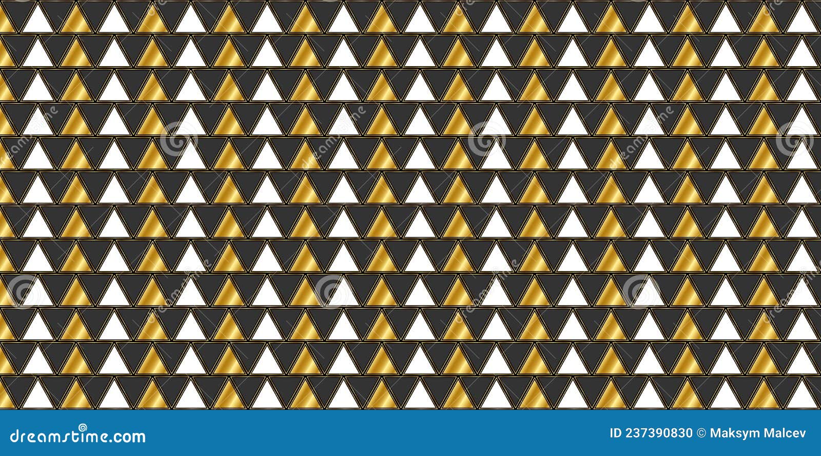 Luxurious White and Gold Triangles Pattern. Luxury Template for ...
