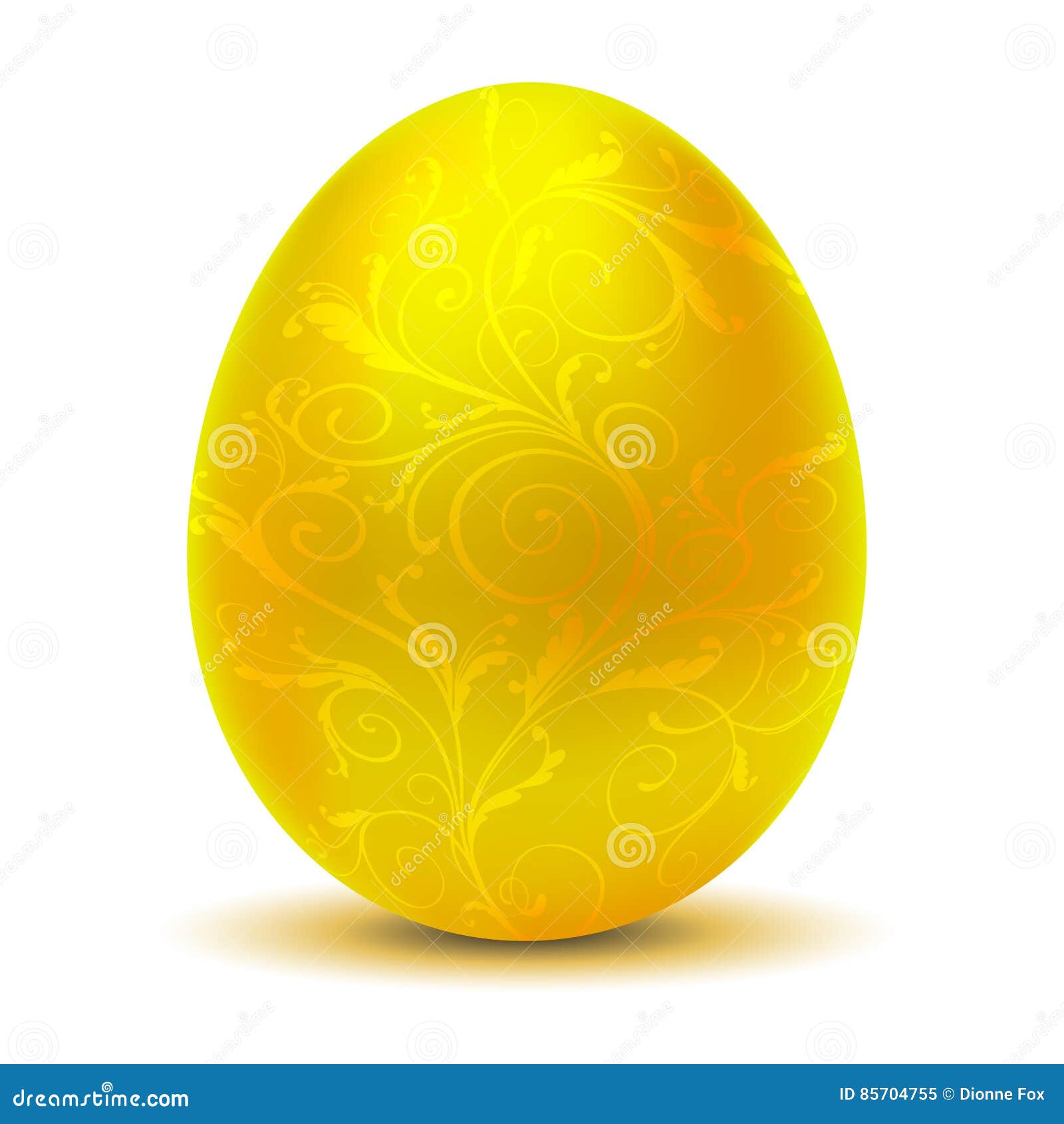Luxurious Yellow Easter Egg Stock Vector - Illustration of gold ...