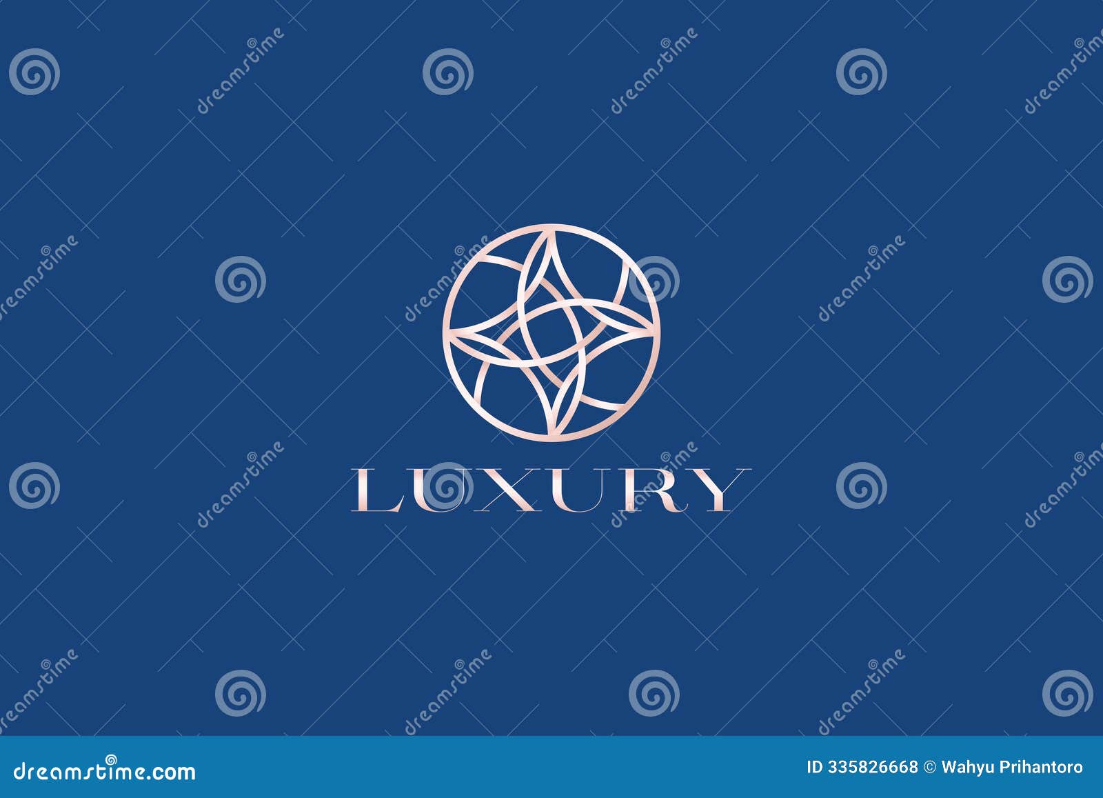 Logo Luxury Geometric Minimalist Classy Gold Abstract Linear Shape ...