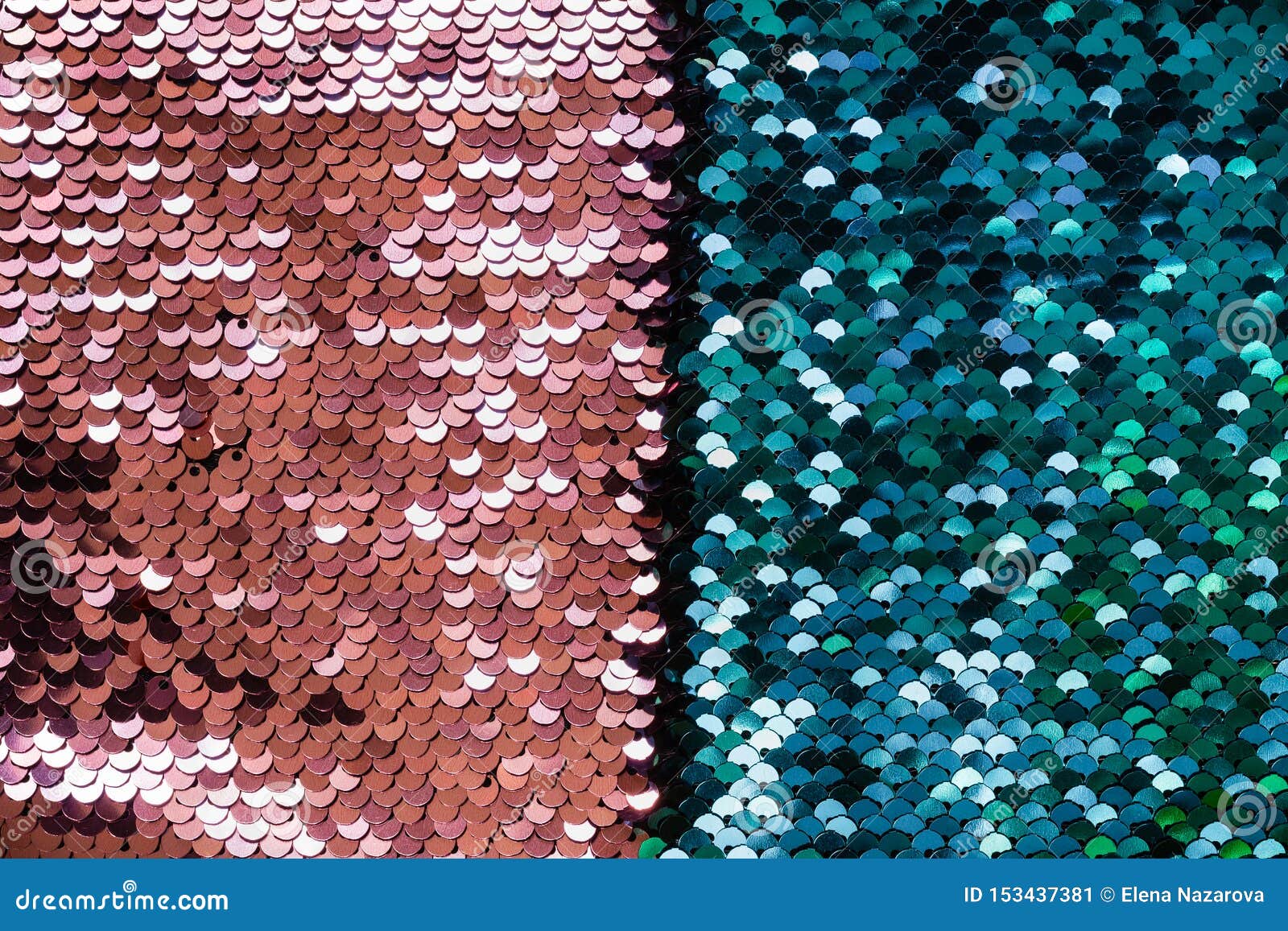 Luxury Abstract Background with Coral and Turquoise Sequins on Fabric ...