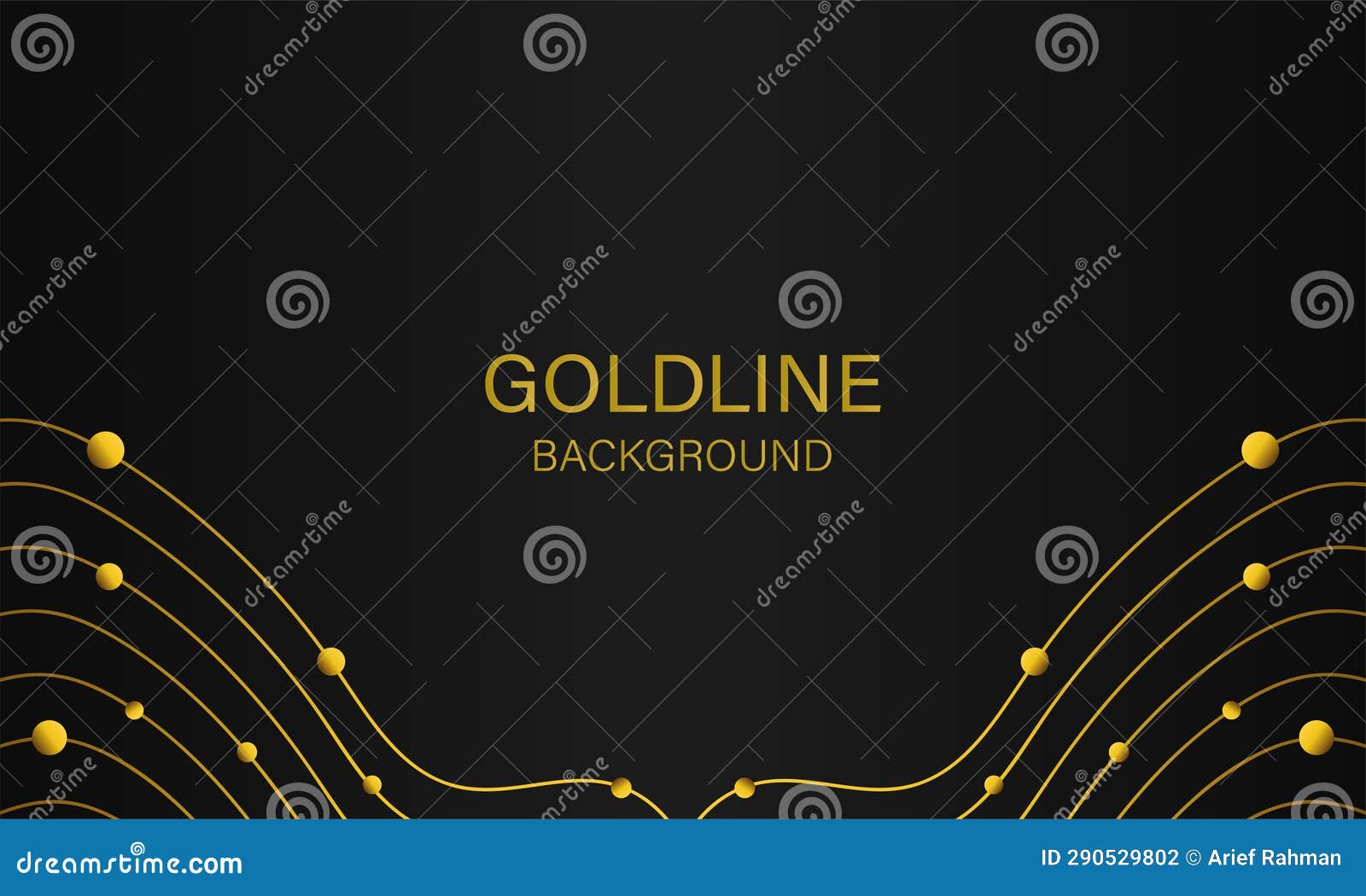 Luxury Abstract Gold Line on Black Background Stock Illustration ...