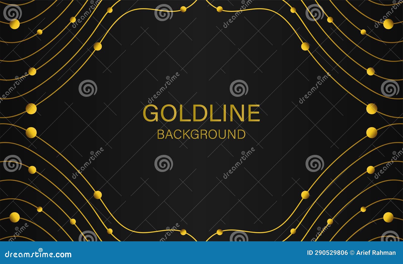 Luxury Abstract Gold Line on Black Background Stock Vector ...
