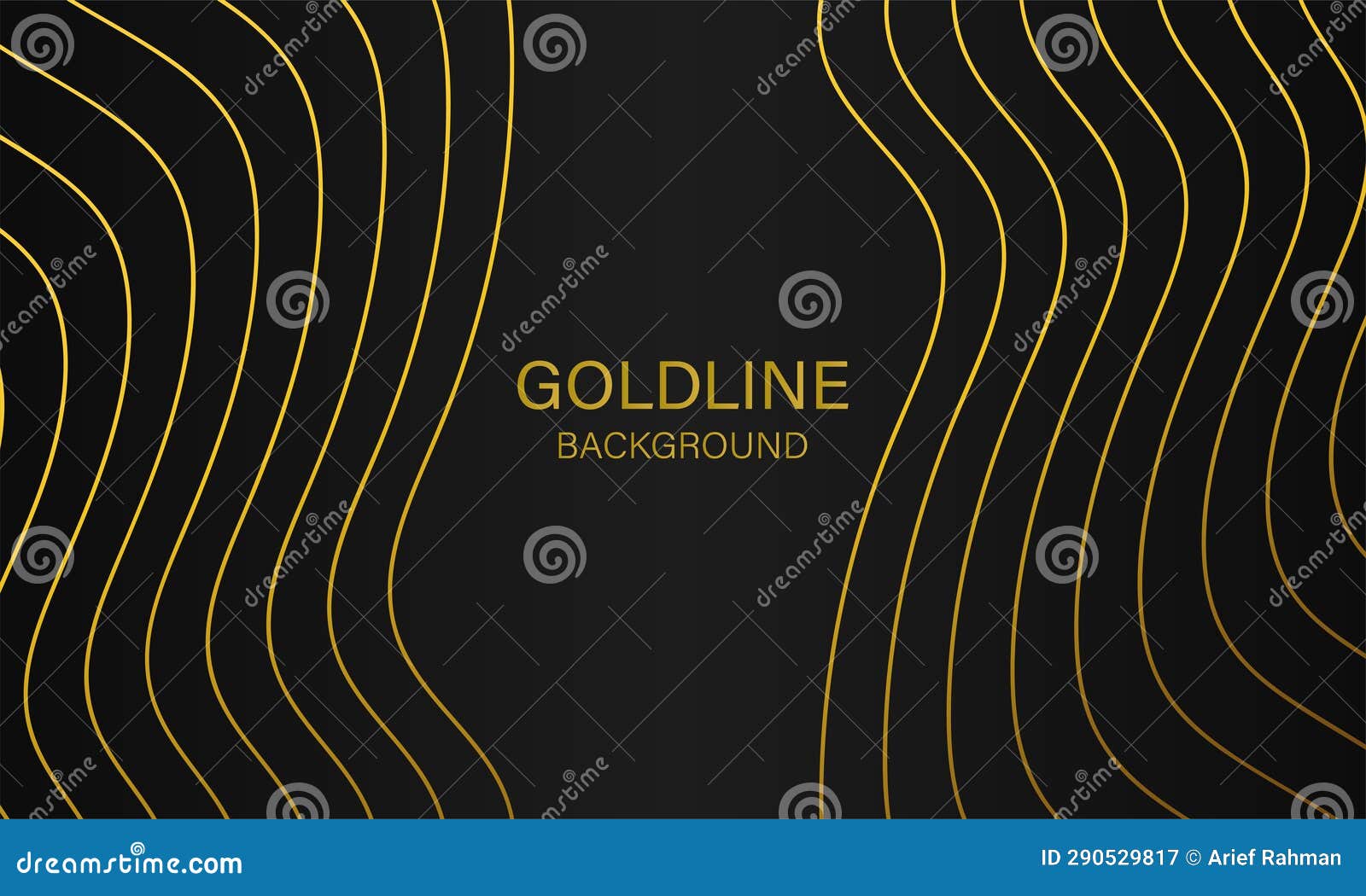 Luxury Abstract Gold Line on Black Background Stock Illustration ...