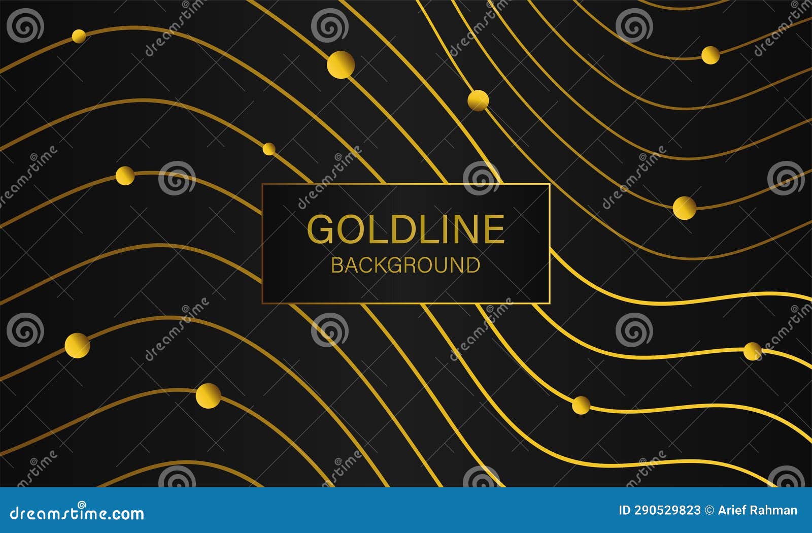 Luxury Abstract Gold Line on Black Background Stock Vector ...