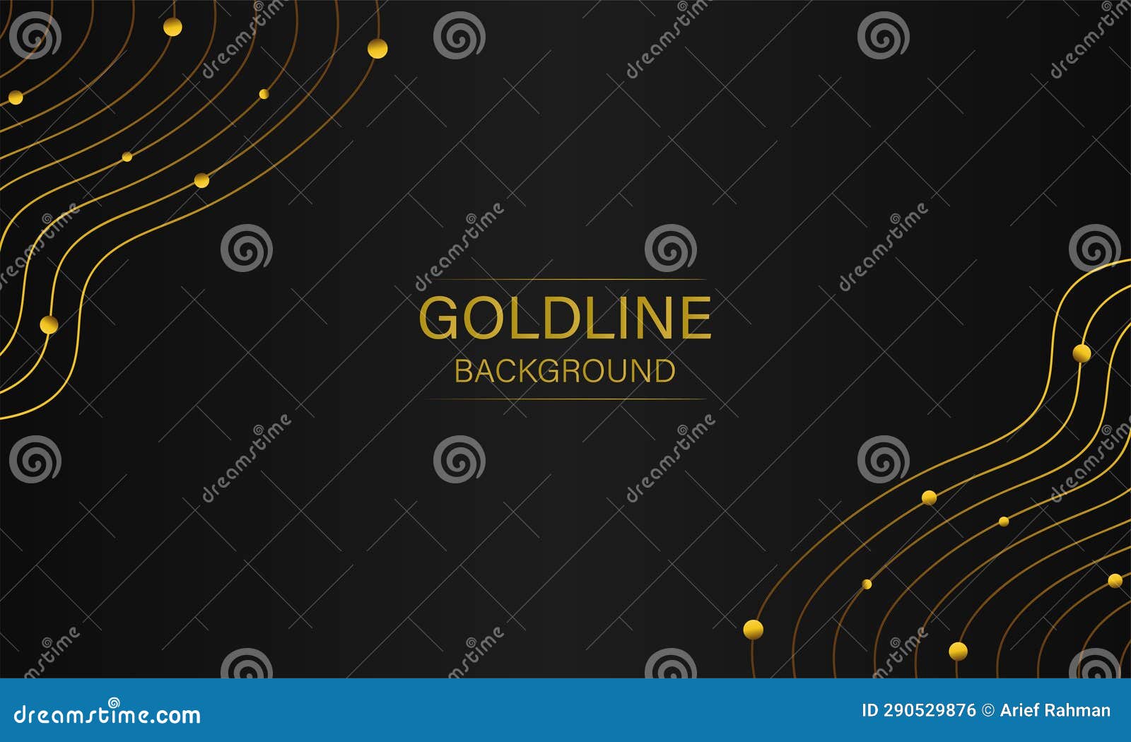 Luxury Abstract Gold Line on Black Background Stock Vector ...