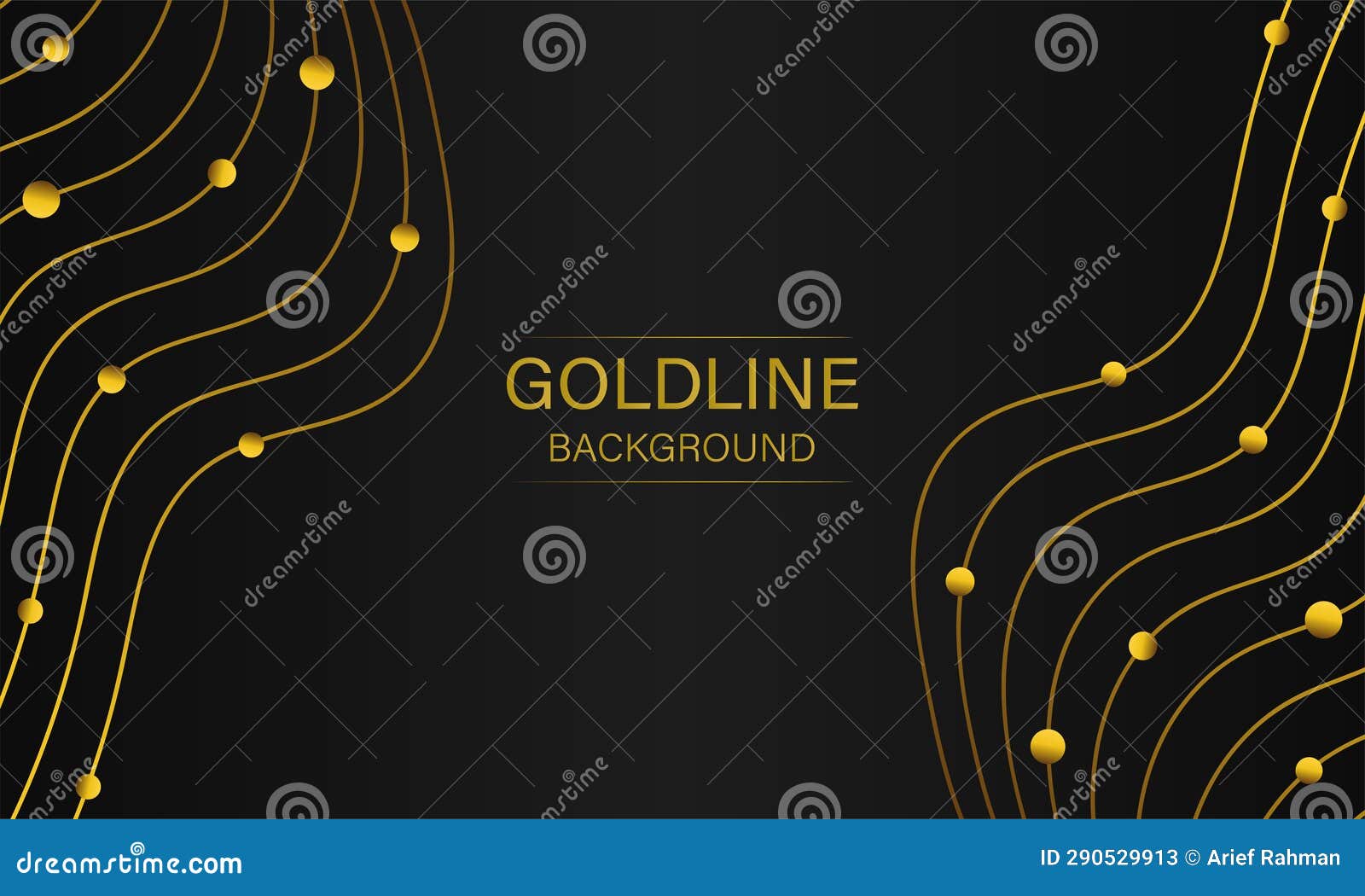Luxury Abstract Gold Line on Black Background Stock Illustration ...