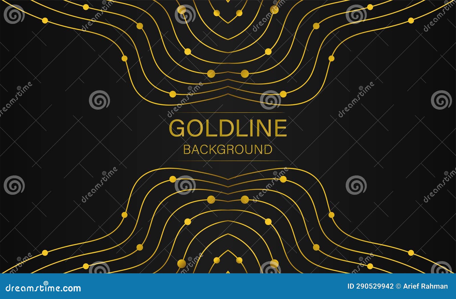 Luxury Abstract Gold Line on Black Background Stock Illustration ...
