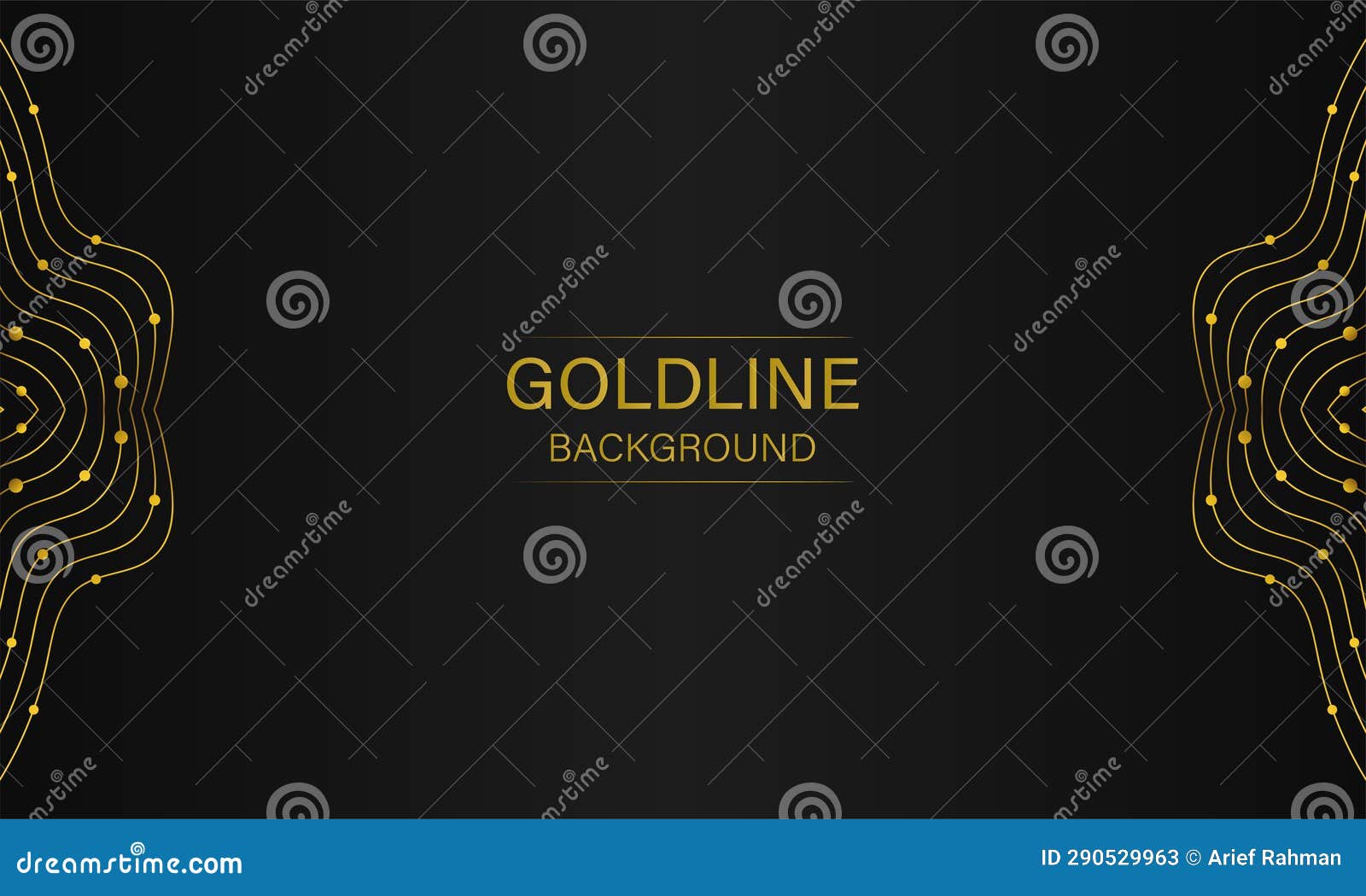 Luxury Abstract Gold Line on Black Background Stock Illustration ...
