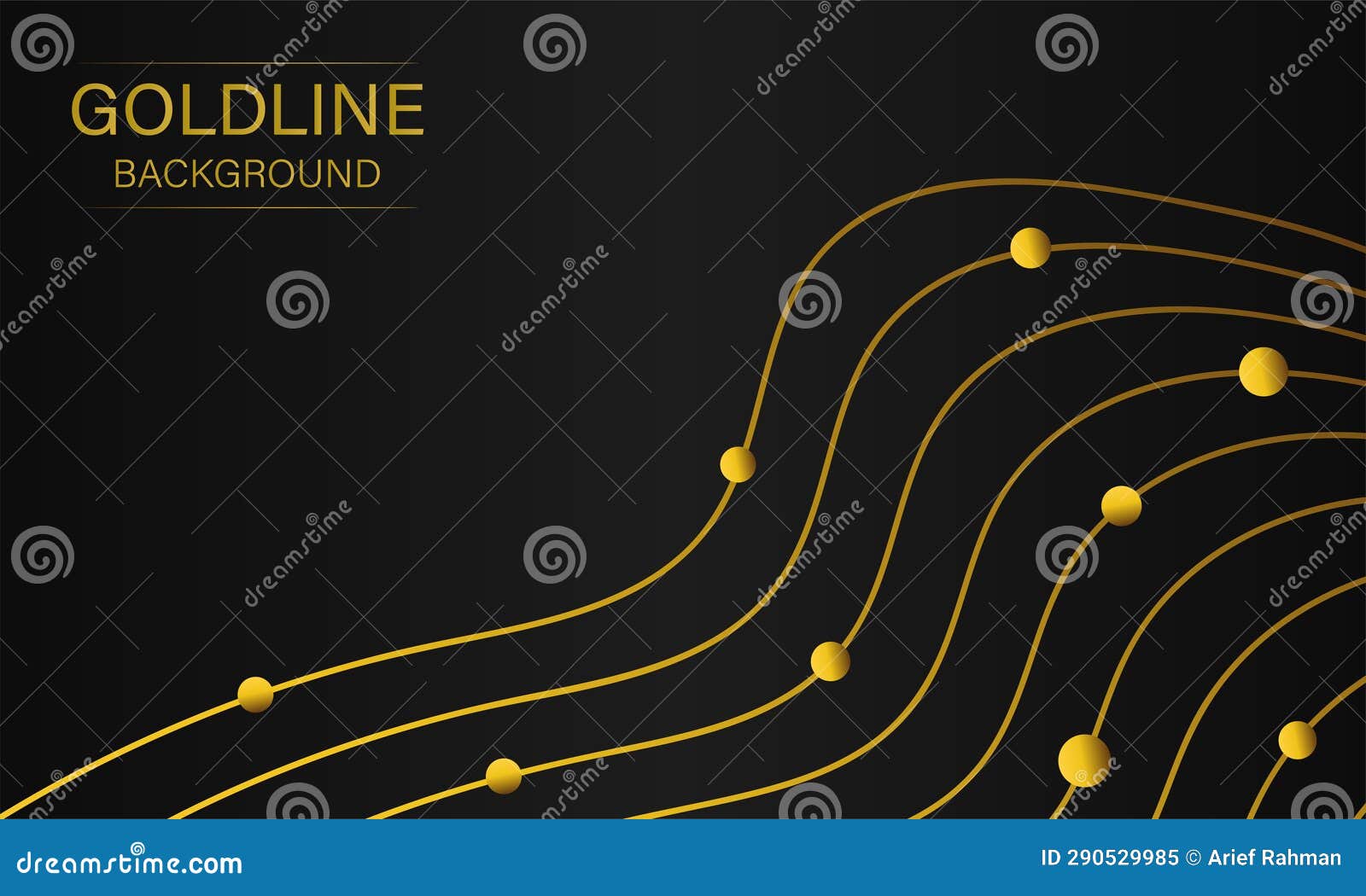 Luxury Abstract Gold Line on Black Background Stock Vector ...