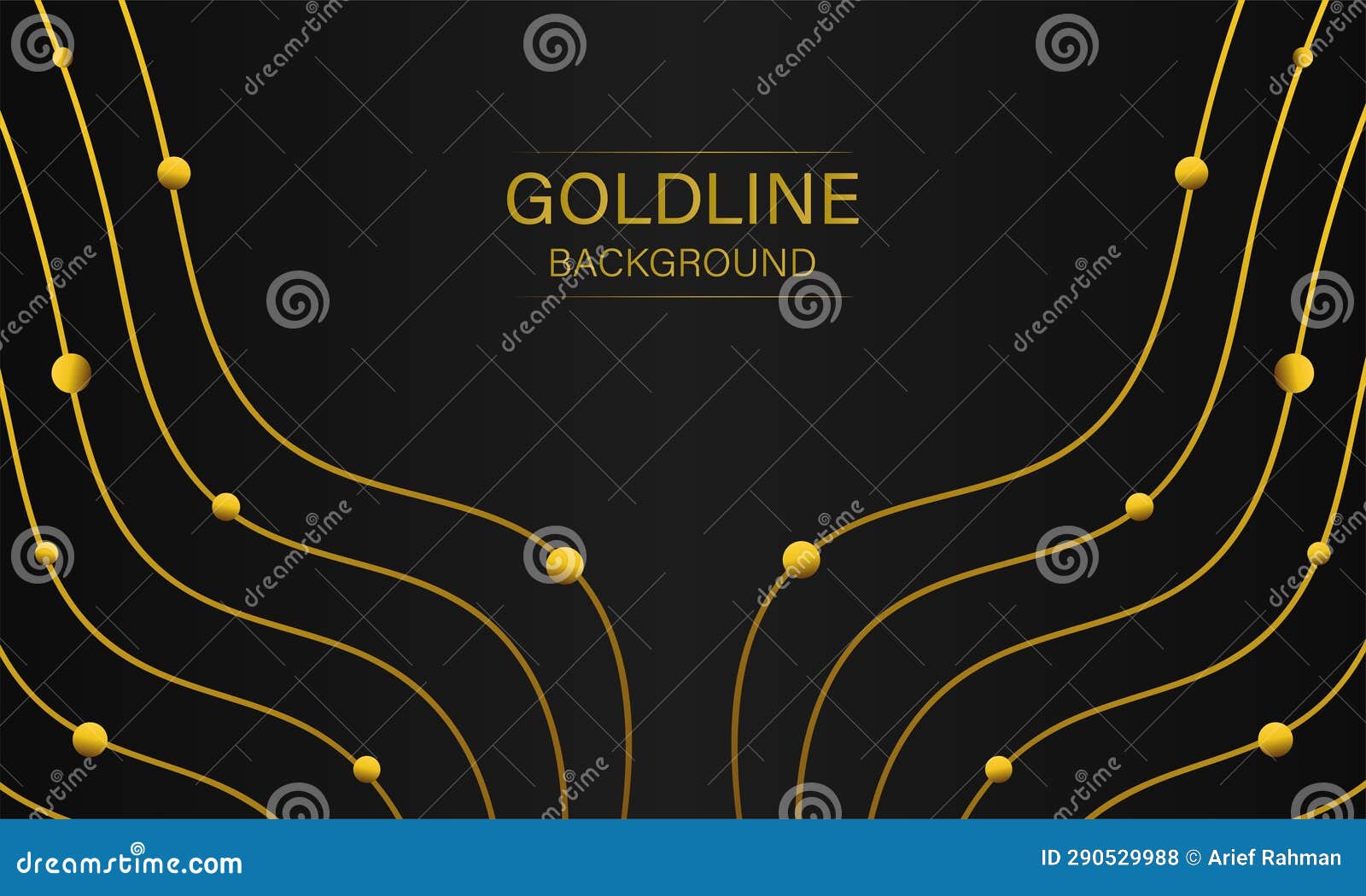 Luxury Abstract Gold Line on Black Background Stock Vector ...