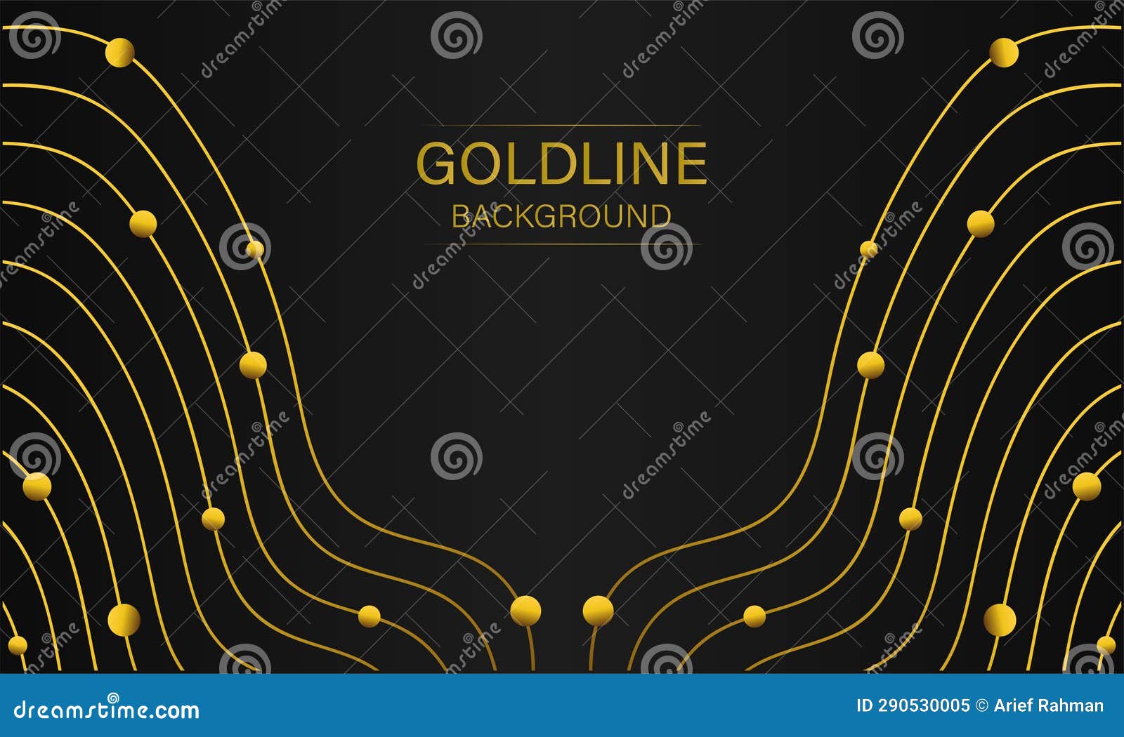 Luxury Abstract Gold Line on Black Background Stock Vector ...