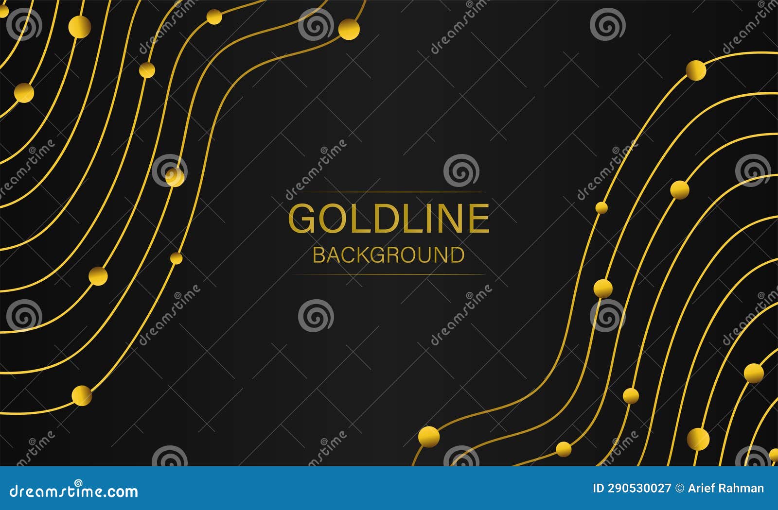 Luxury Abstract Gold Line on Black Background Stock Vector ...