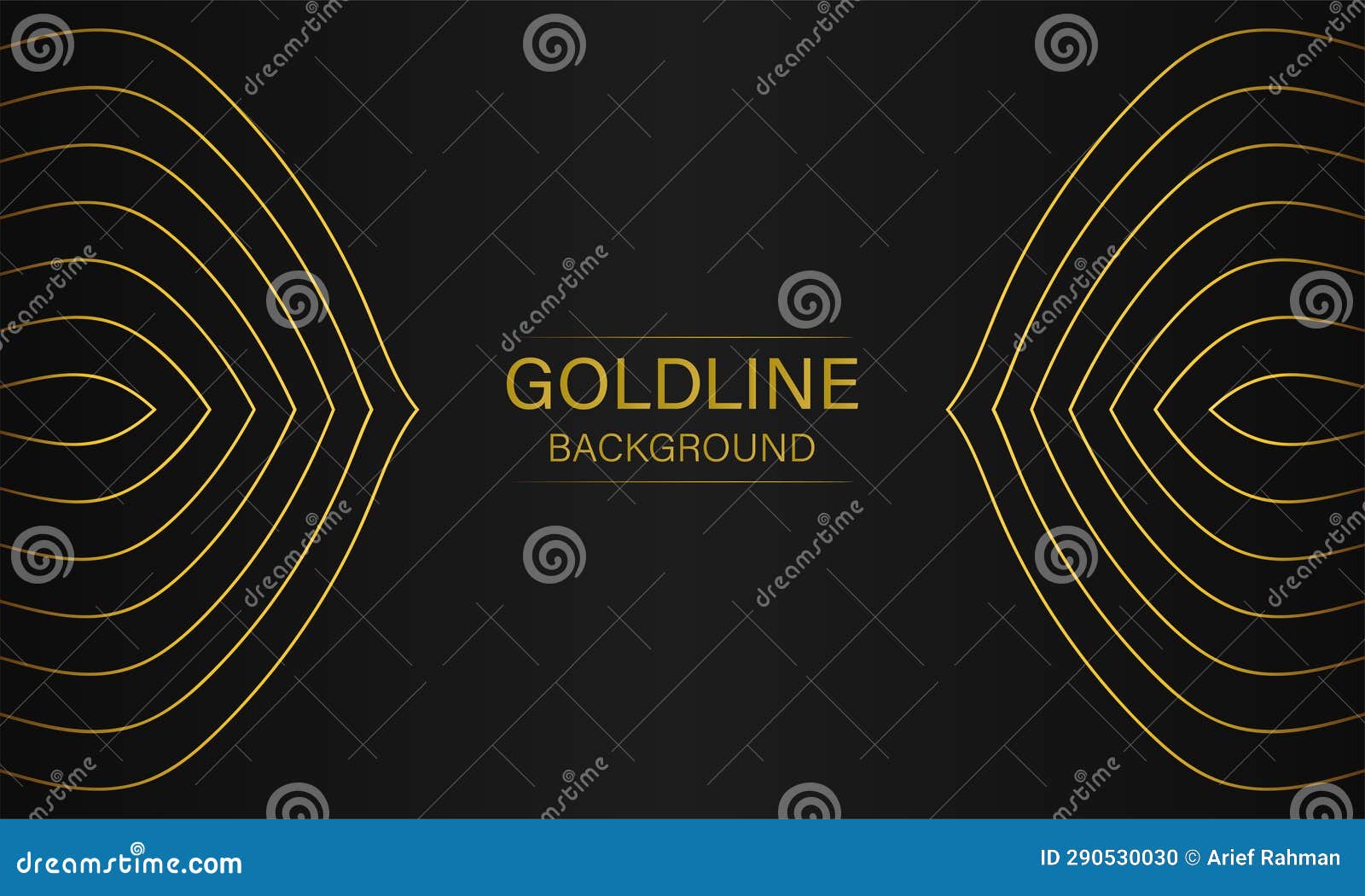 Luxury Abstract Gold Line on Black Background Stock Vector ...