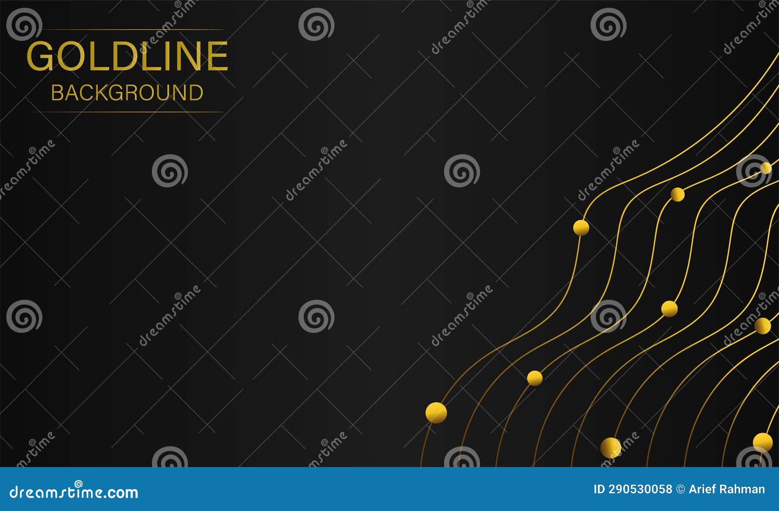 Luxury Abstract Gold Line on Black Background Stock Vector ...