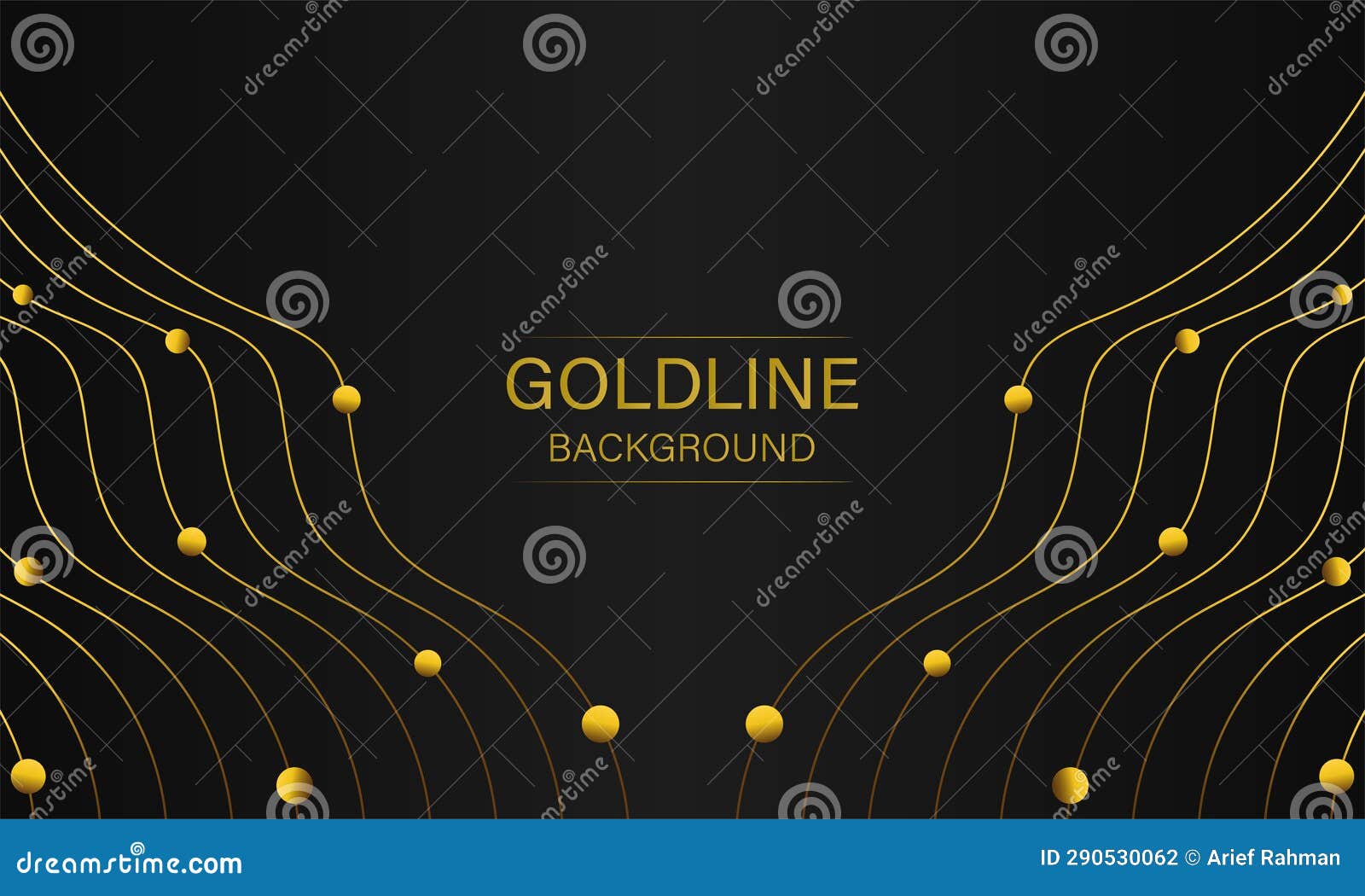 Luxury Abstract Gold Line on Black Background Stock Vector ...