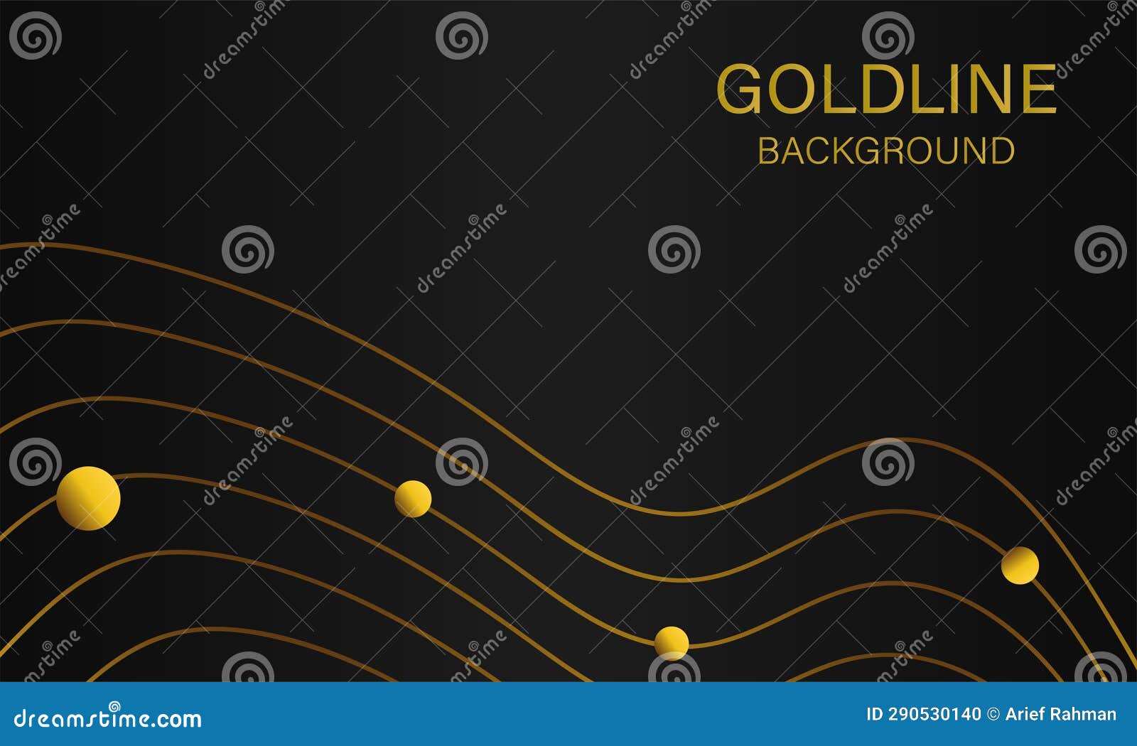 Luxury Abstract Gold Line on Black Background Stock Vector ...