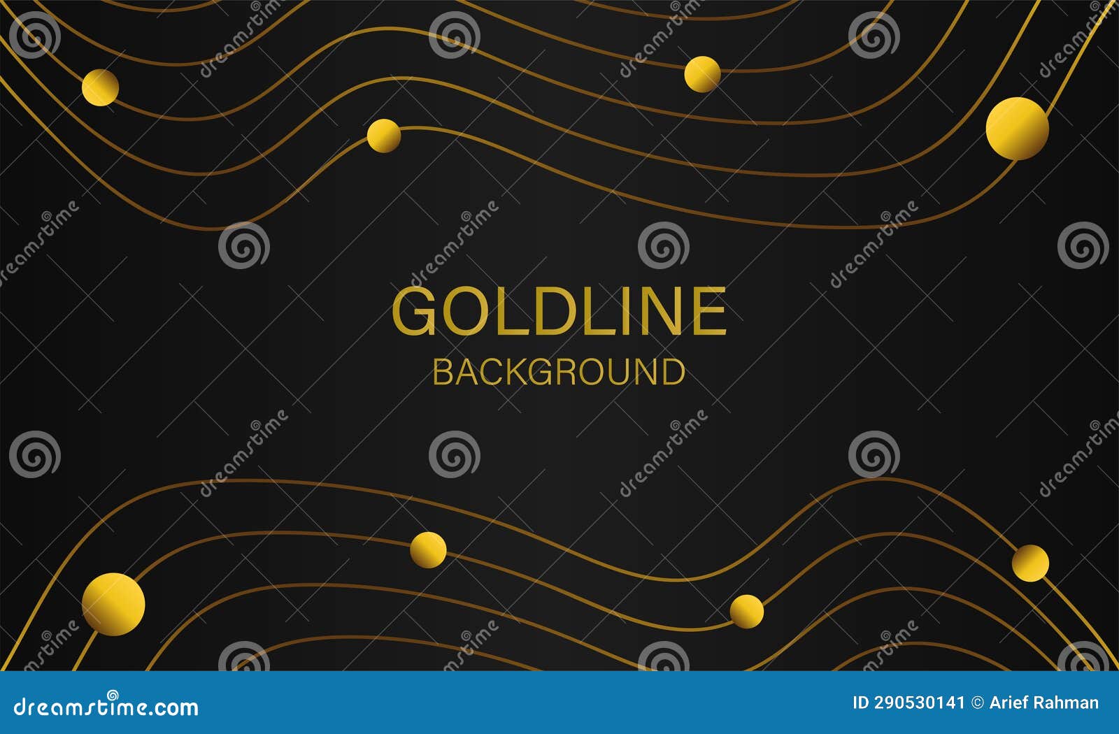 Luxury Abstract Gold Line on Black Background Stock Illustration ...