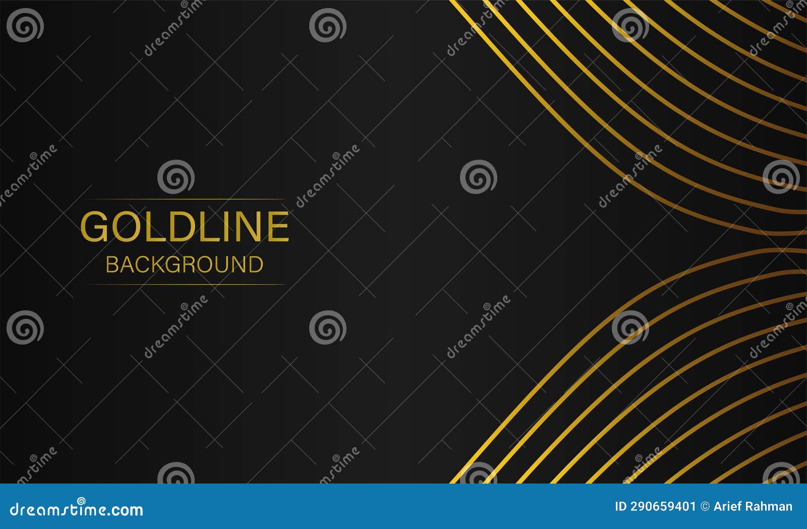 Luxury Abstract Gold Line on Black Background Stock Vector ...